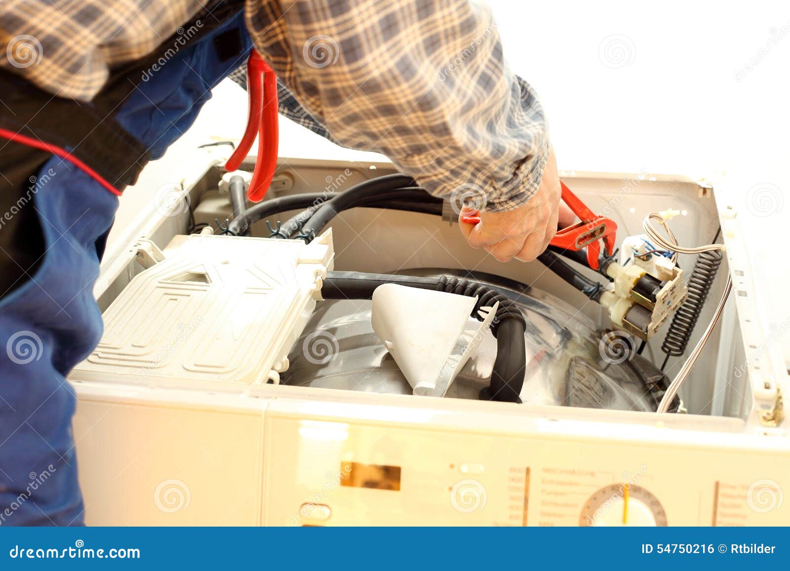 Worker is Repairing a Machine Stock Photo - Image of concentrated ...