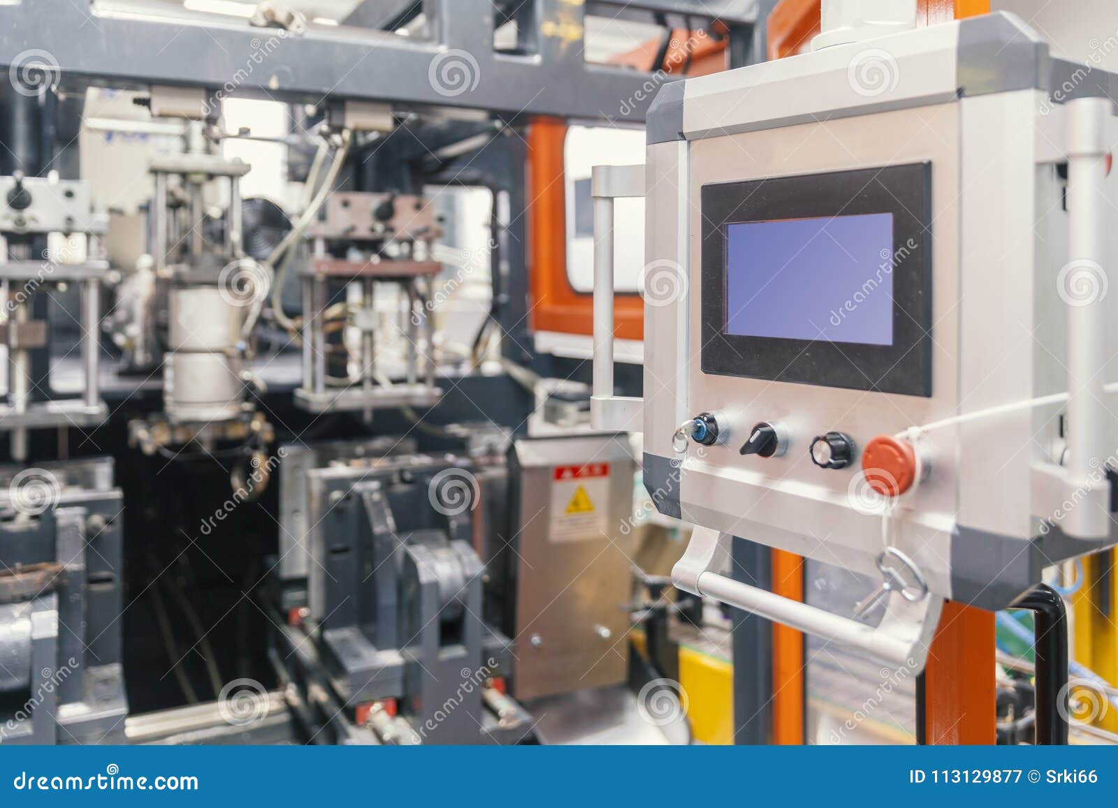 Worker Repairs a Machine for Plastic Injection Stock Image - Image of ...