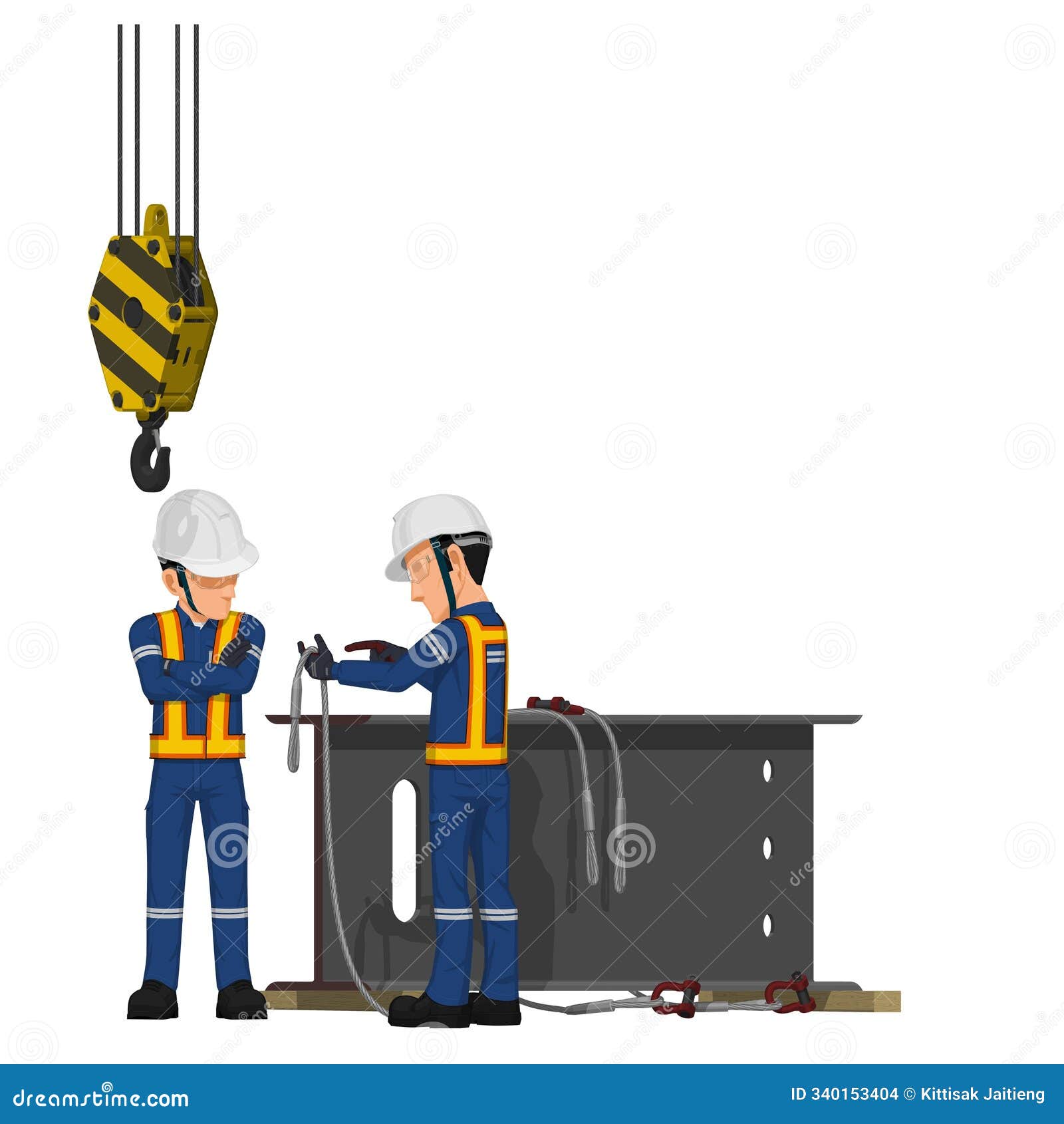 A Worker is Reporting the Problem about Lifting Equipment To His ...