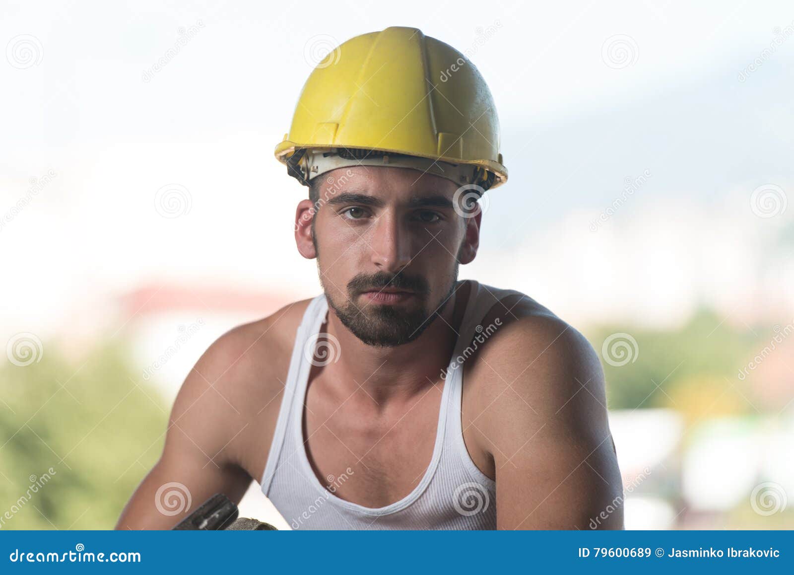 Worker is Resting Sitting on Brick Stock Image - Image of carpenter ...