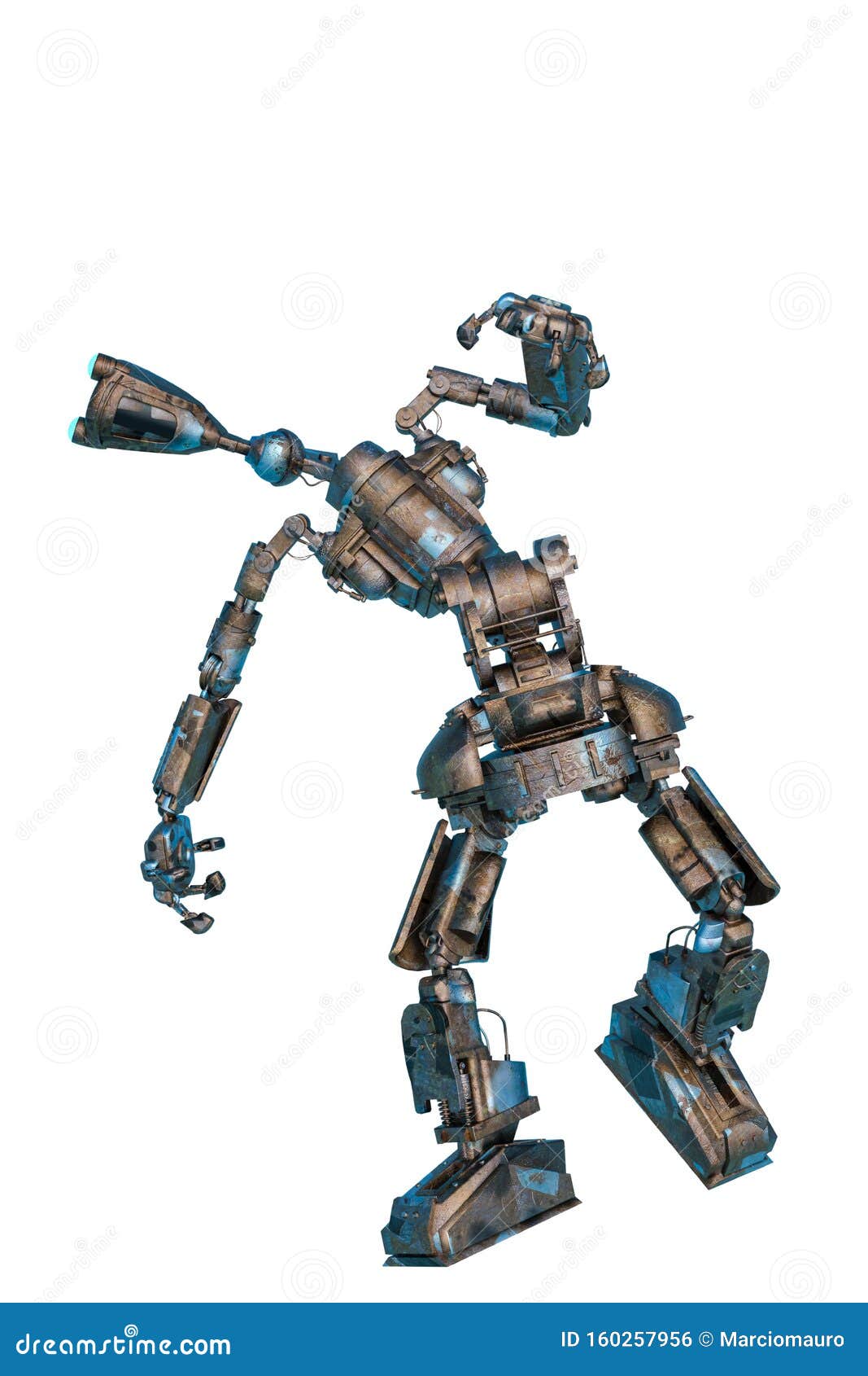 Worker robot falling stock illustration. Illustration of background ...