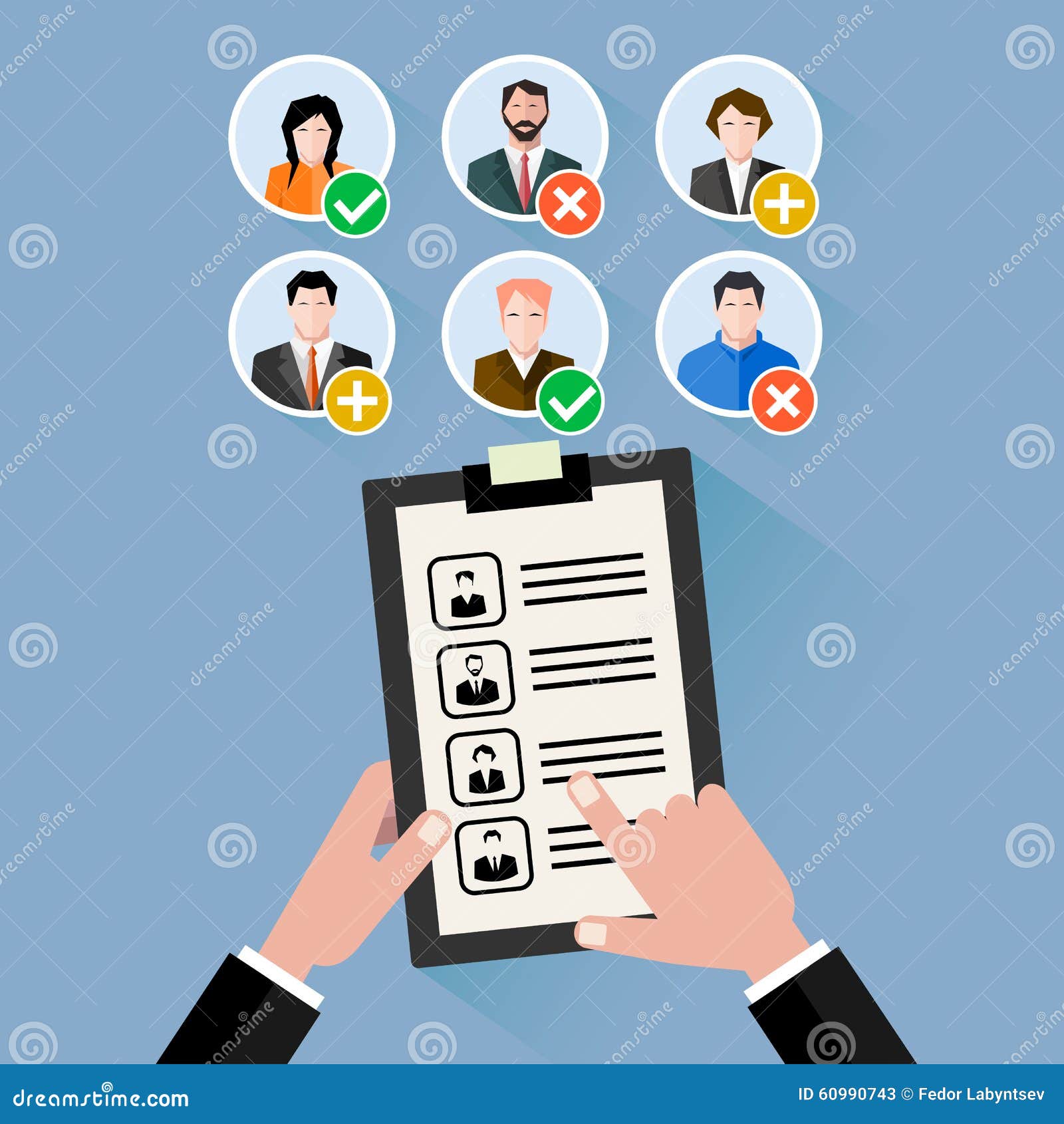 Worker S Choice. Work in Team Stock Vector - Illustration of employer ...