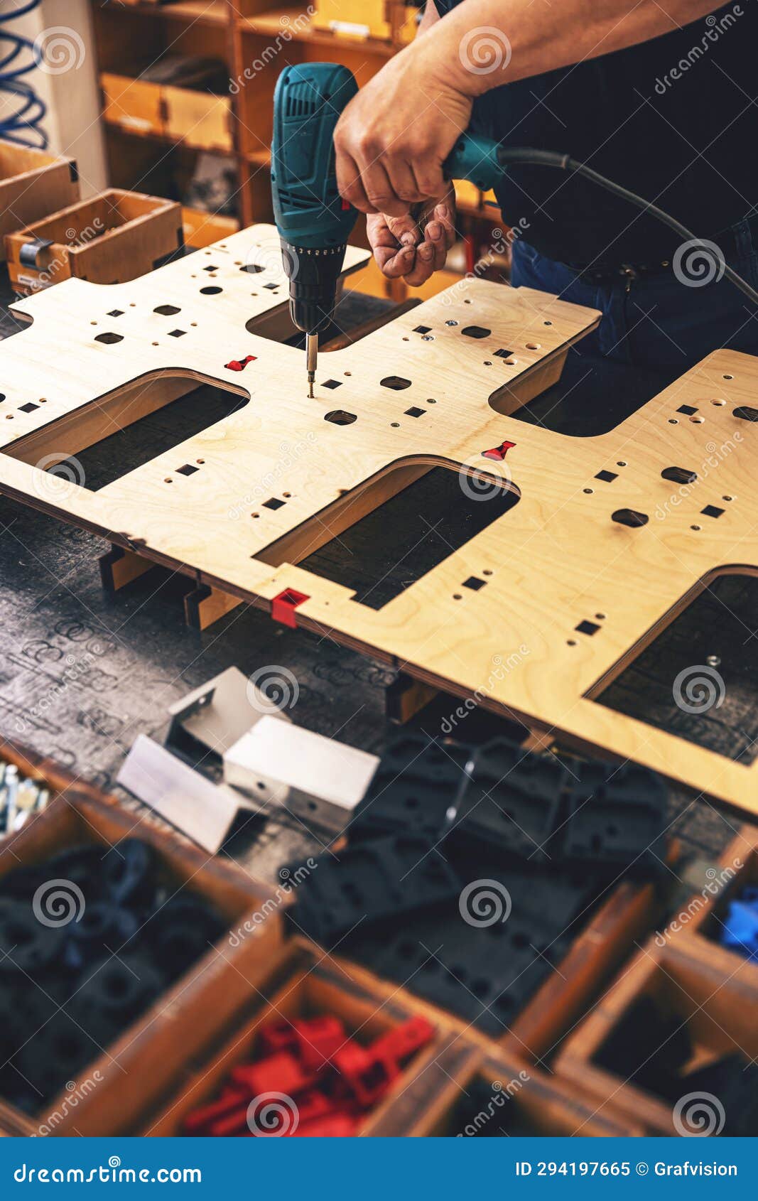 Worker S Hands on a Workbench Stock Image - Image of screwdriver ...