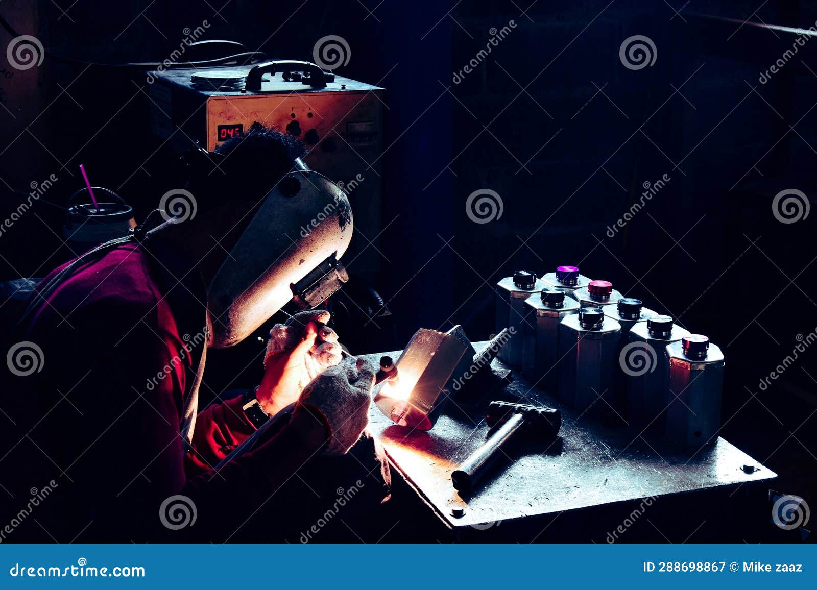 Worker& X27;s Mask To Protect Against Fire Stock Image - Image of ...