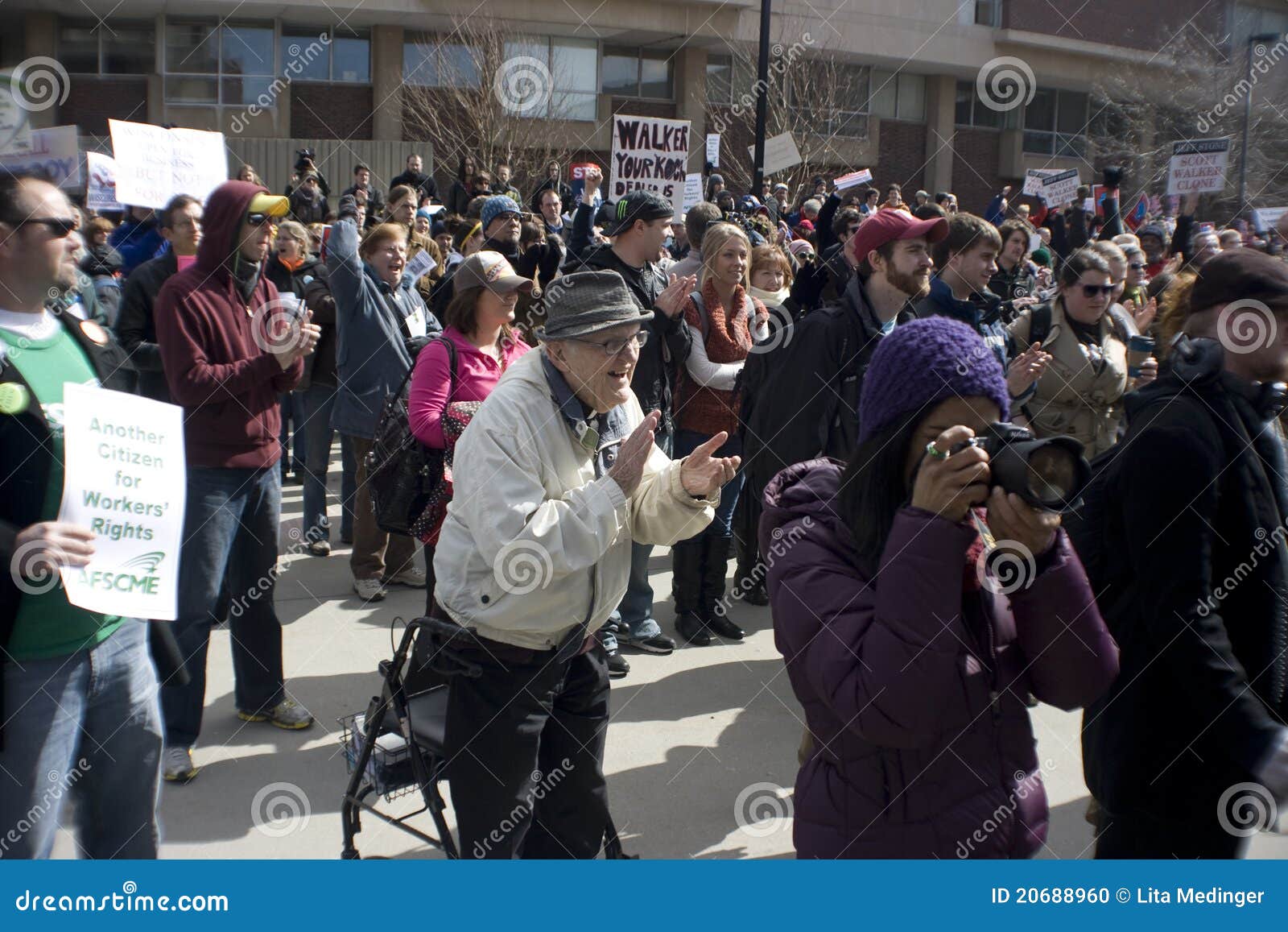 Worker s Rights Rally editorial image. Image of wisconsin - 20688960