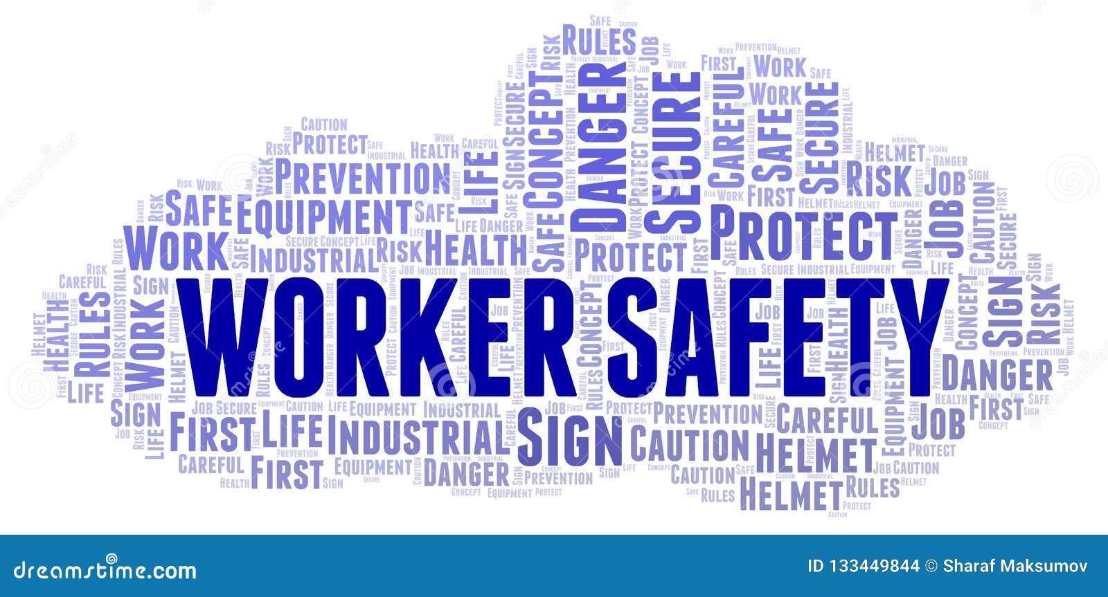 Worker Safety word cloud stock illustration. Illustration of concept ...