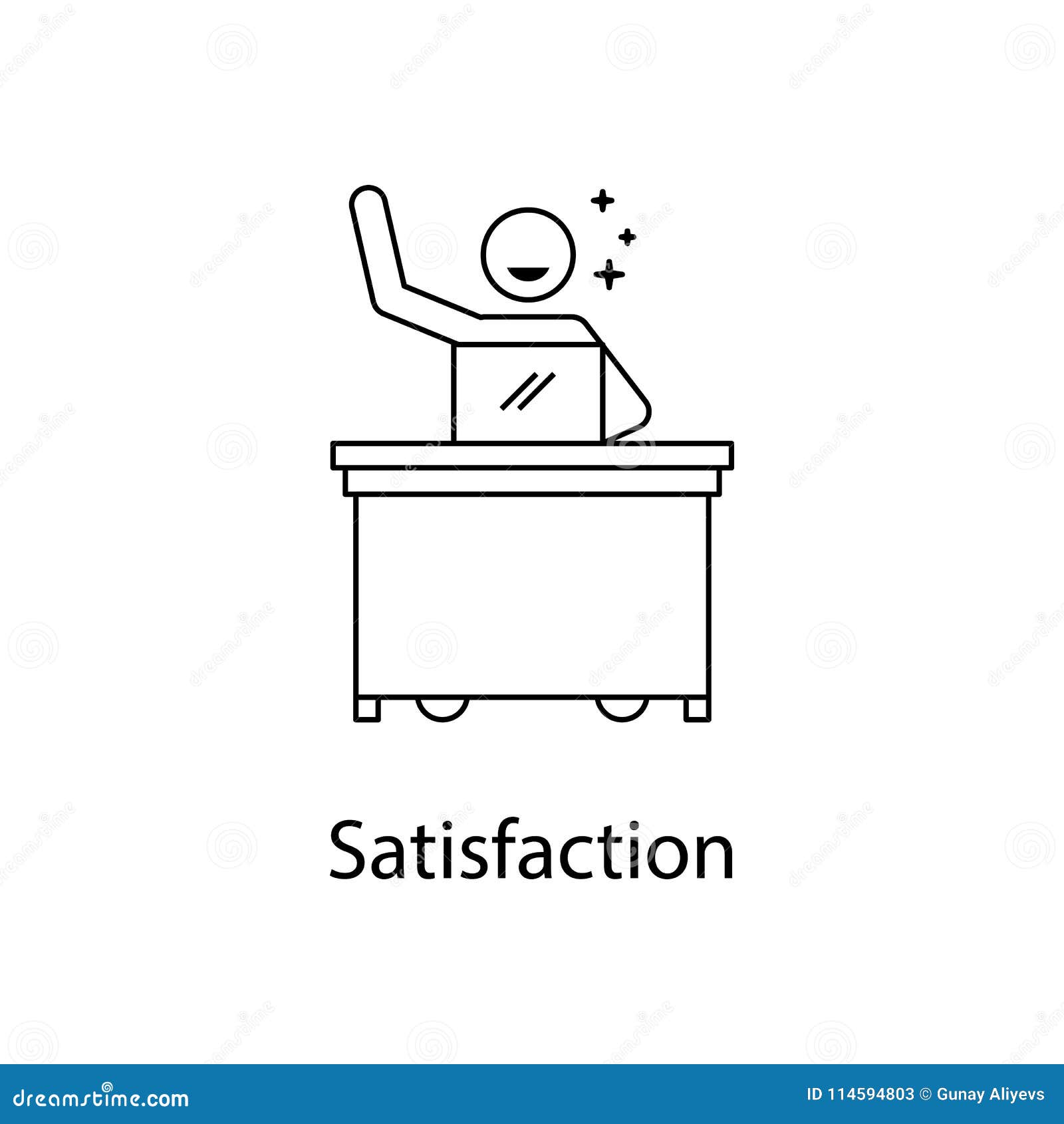 Worker Satisfaction Icon. Element People at the Workplace for Mobile ...
