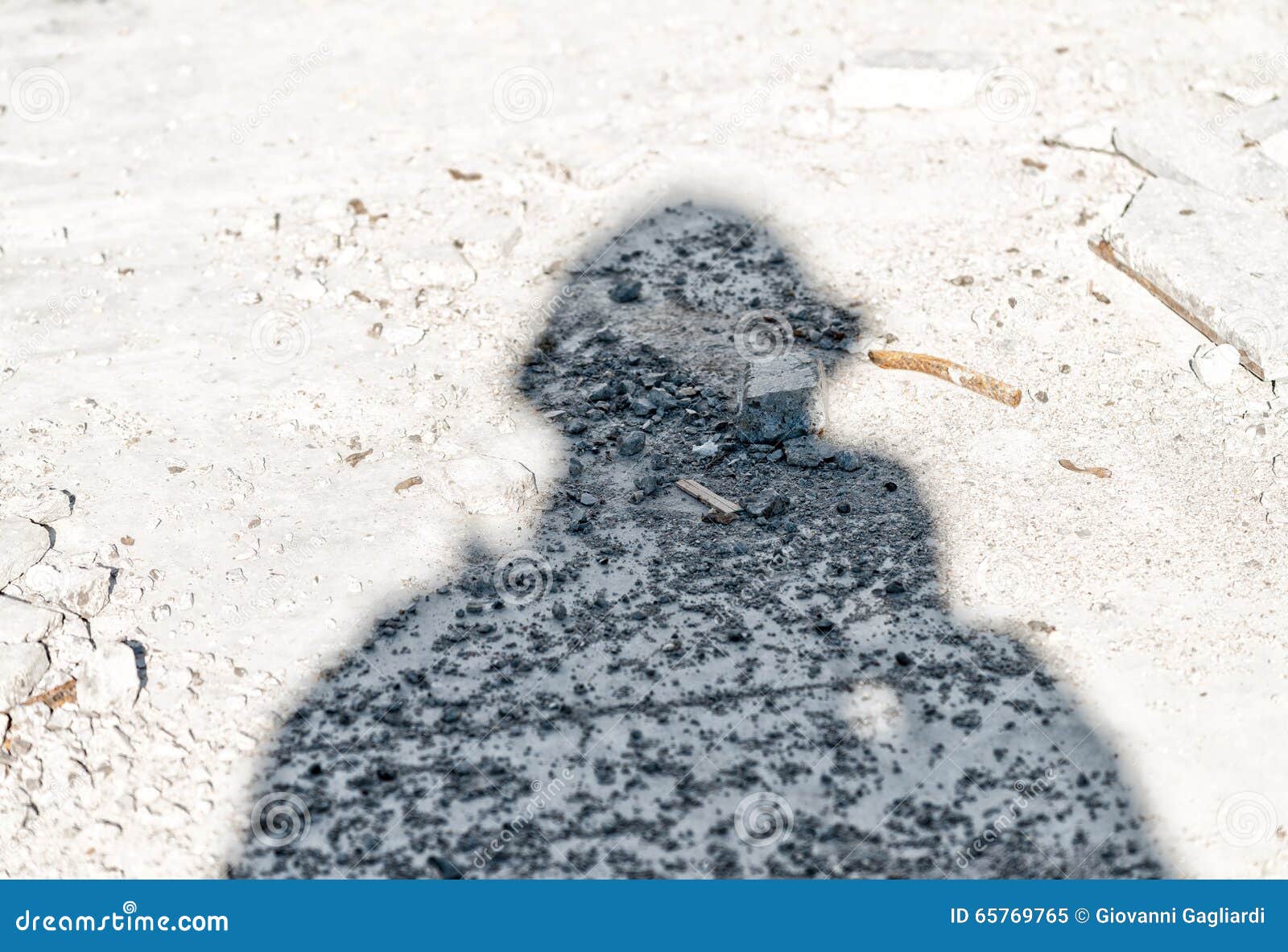 Worker Shadow on a Construction Site Stock Image - Image of industry ...
