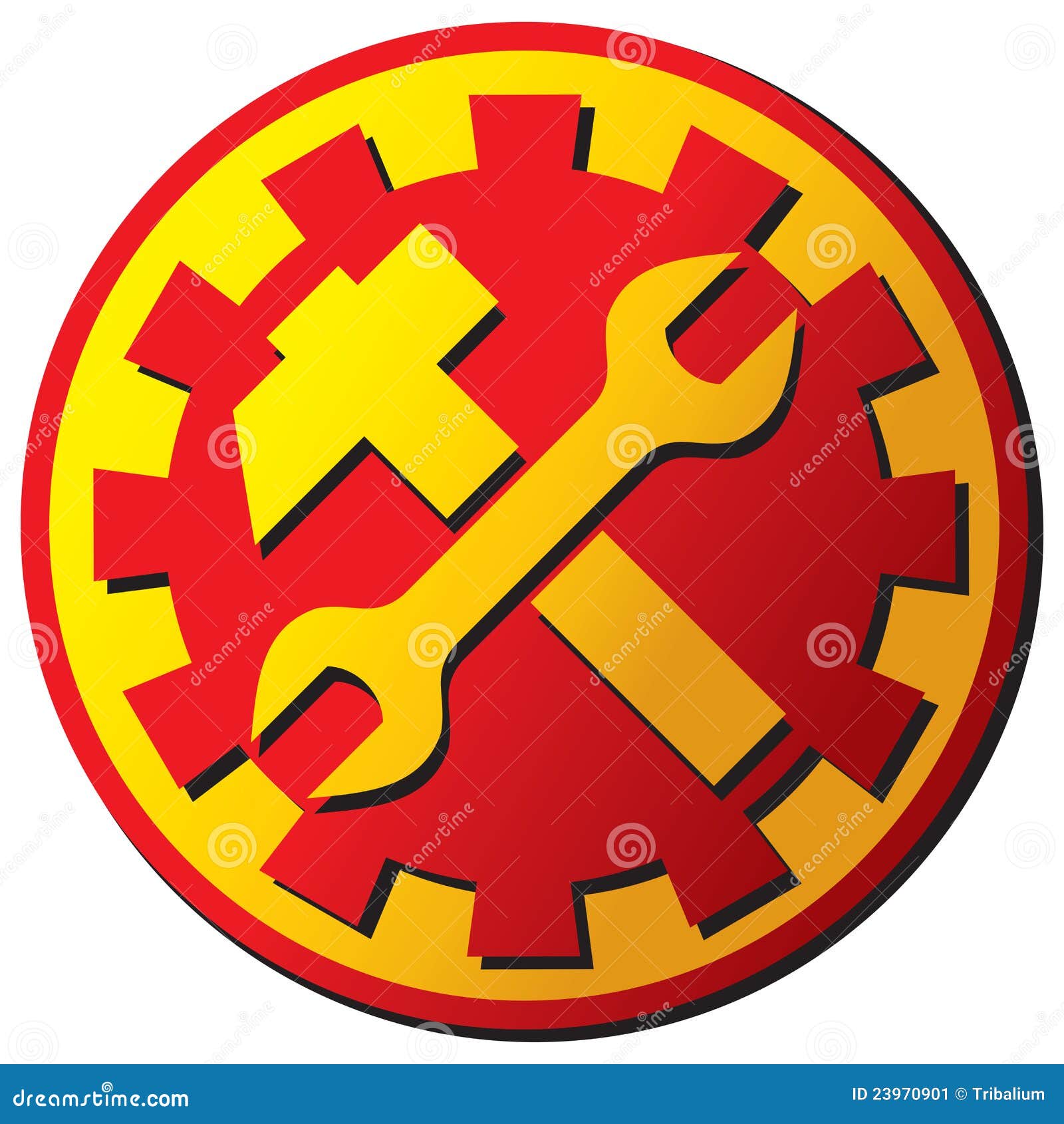 Worker sign stock vector. Illustration of build, hammer - 23970901