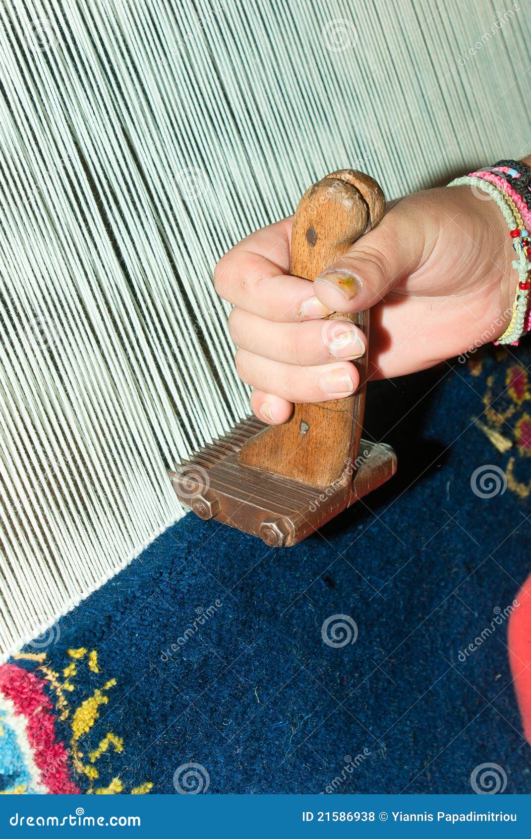 Worker in Silk Rug Factory stock photo. Image of persian - 21586938