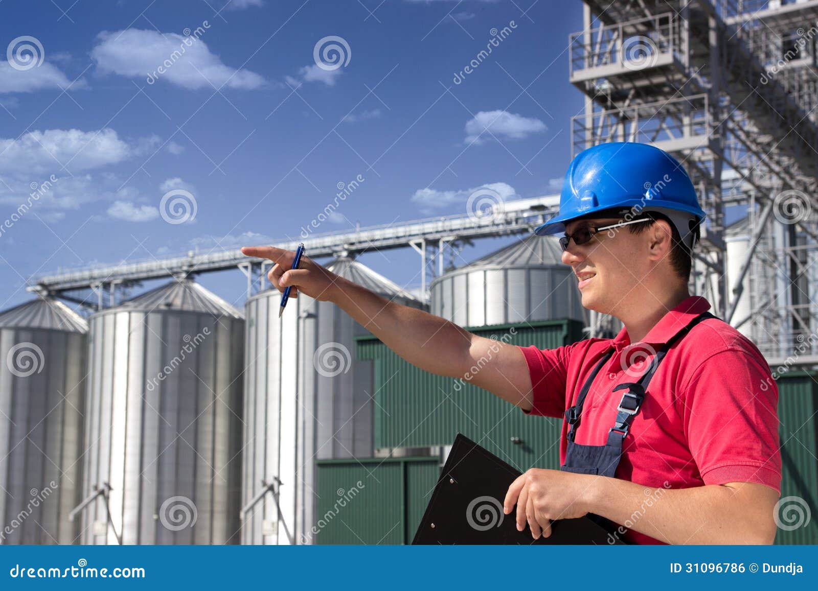 Worker in silo company stock photo. Image of working - 31096786