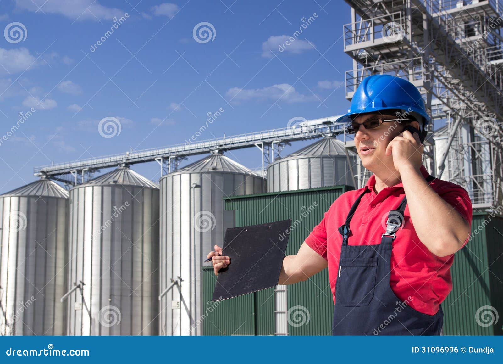 Worker in silo company stock photo. Image of working - 31096996