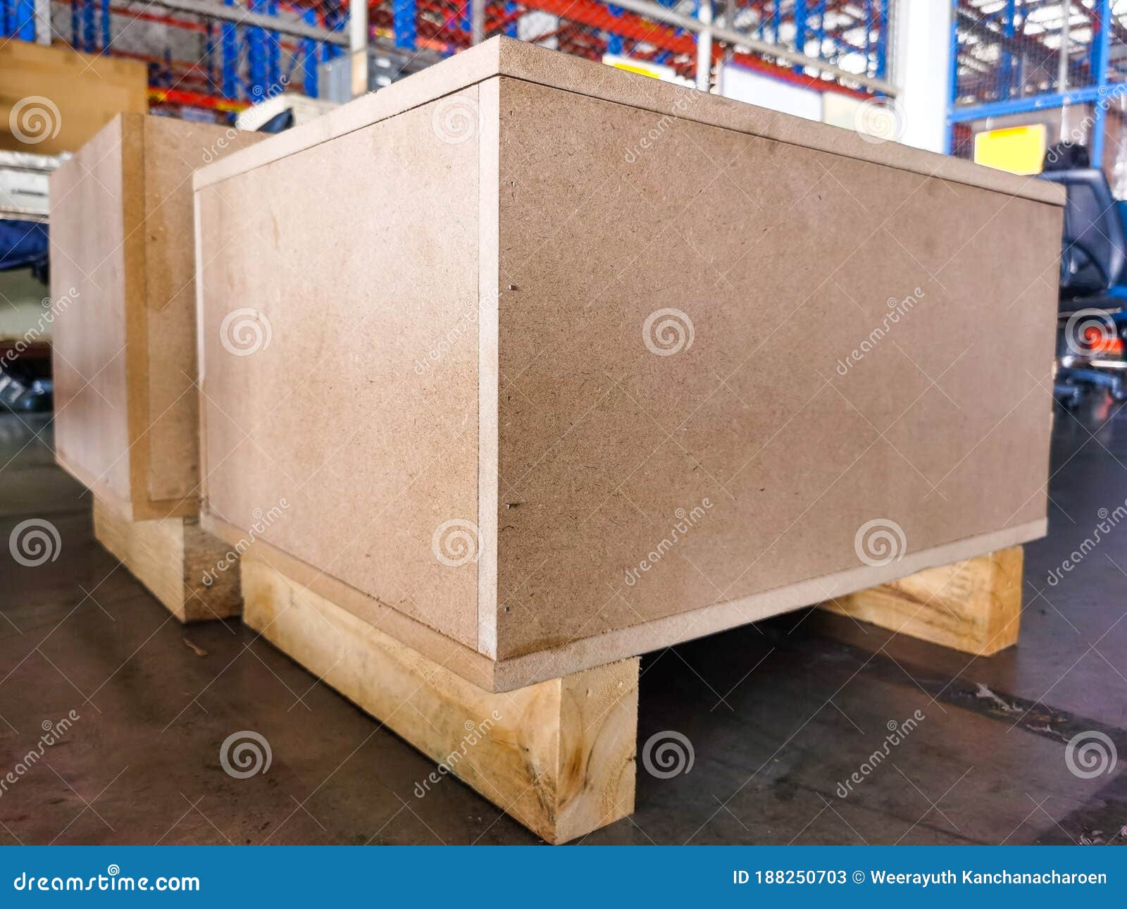 Worker Sorting Shipment and Package Box on Hand Lift Pallet in Cargo ...