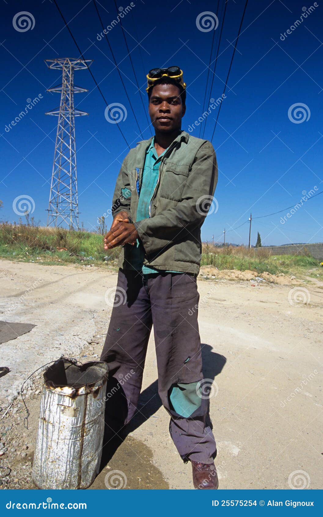 A worker in South Africa. editorial stock image. Image of vertical ...