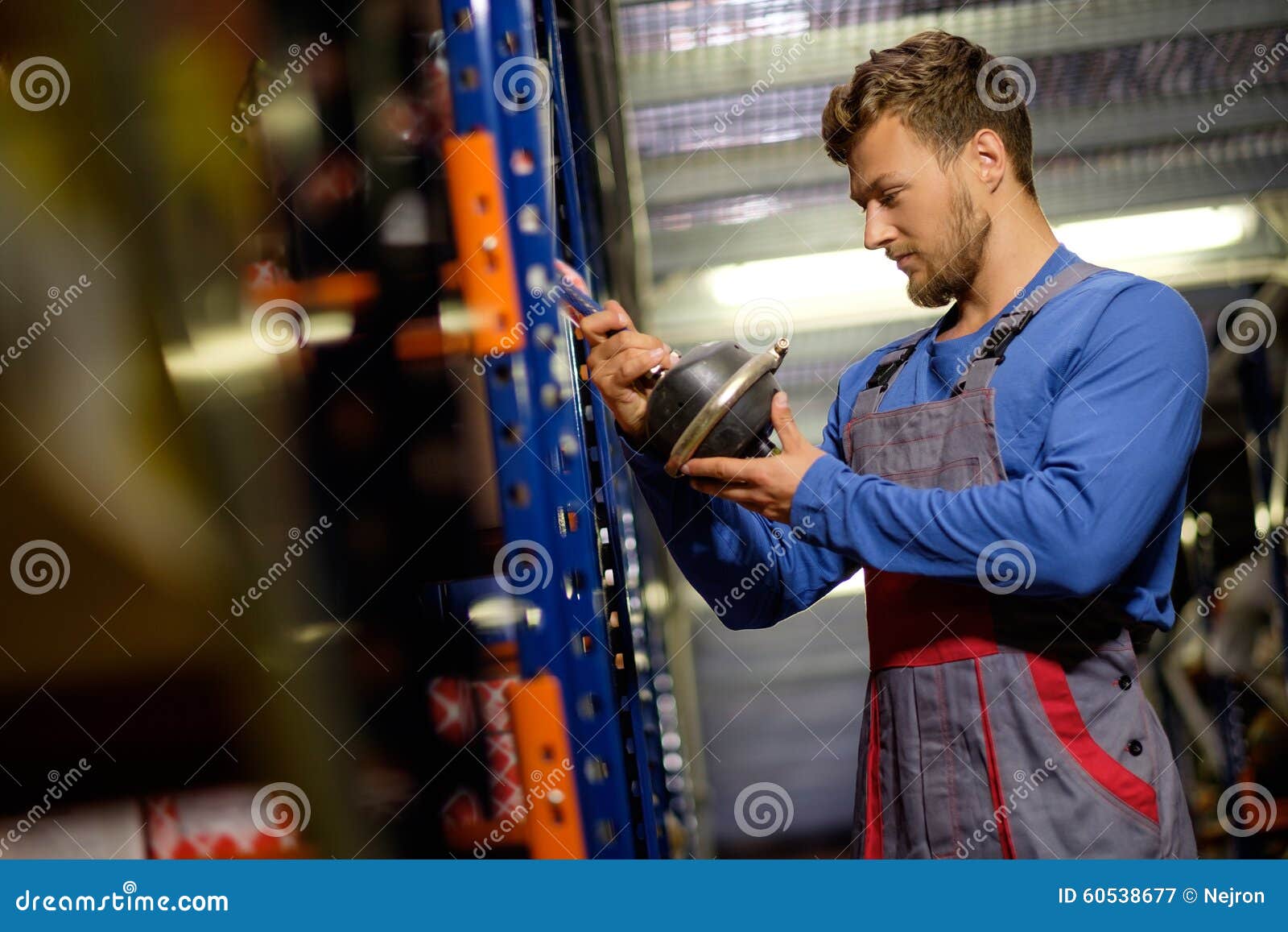 Worker in a Spare Parts Warehouse Stock Image - Image of dispatch ...