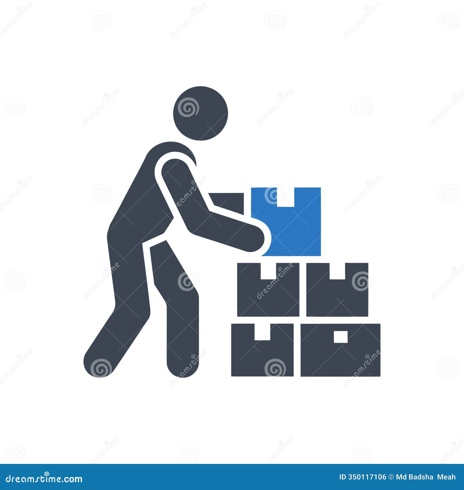 Man Stacking Boxes Stock Photo | CartoonDealer.com #1380126