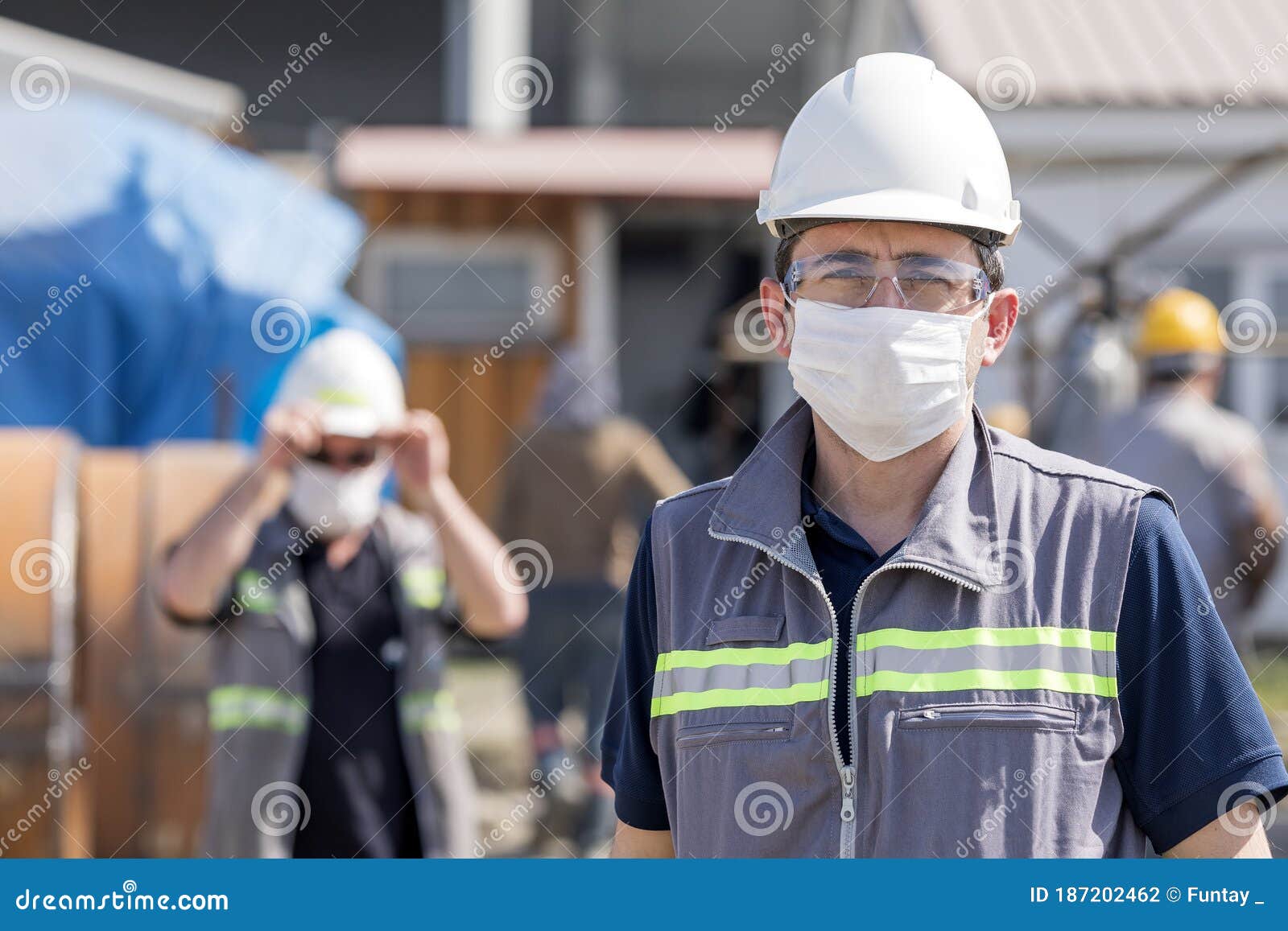 The Worker Staff, Engineer Protects Himself from Covid-19 Coronavirus ...