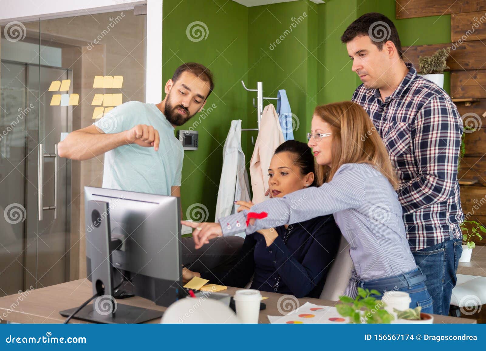 Worker of Start-up Company Having a Discussion Stock Photo - Image of ...