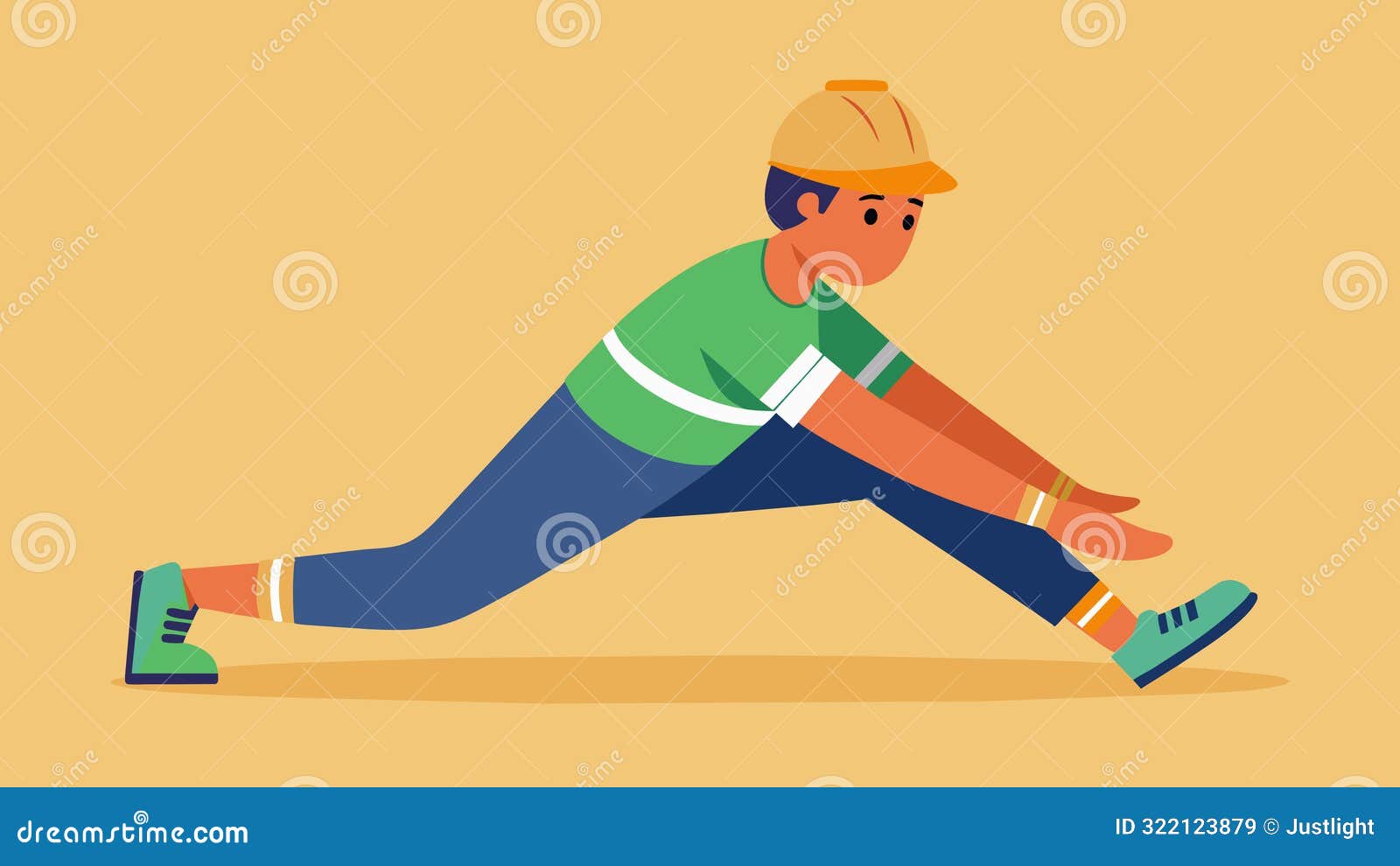 A Worker Stretching and Doing Some Light Exercises during His Break To ...
