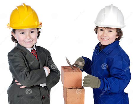 Worker and supervisor stock photo. Image of children, life - 4572142