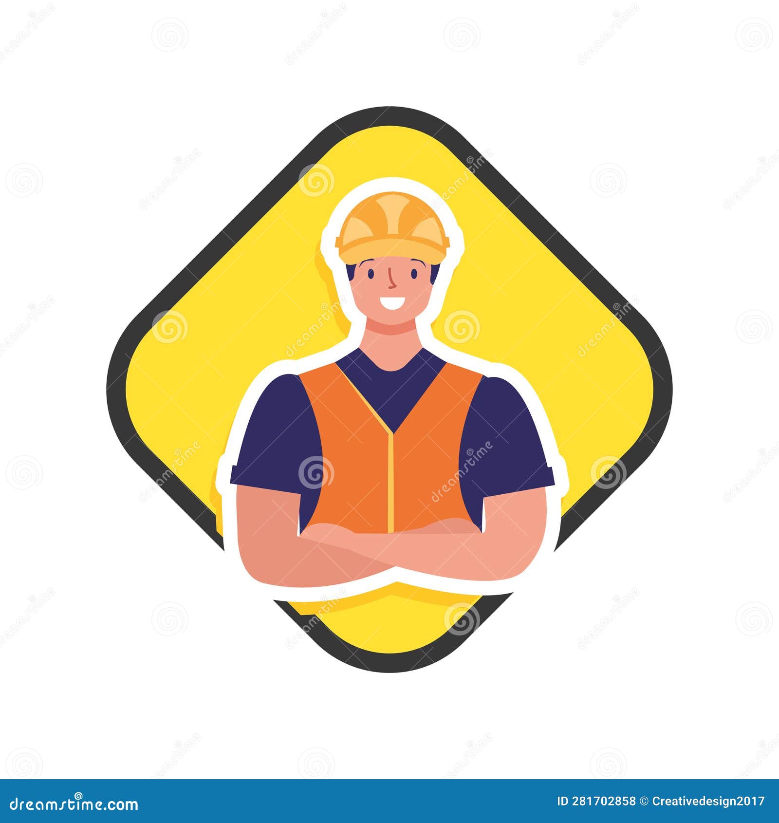Worker symbol stock vector. Illustration of template - 281702858