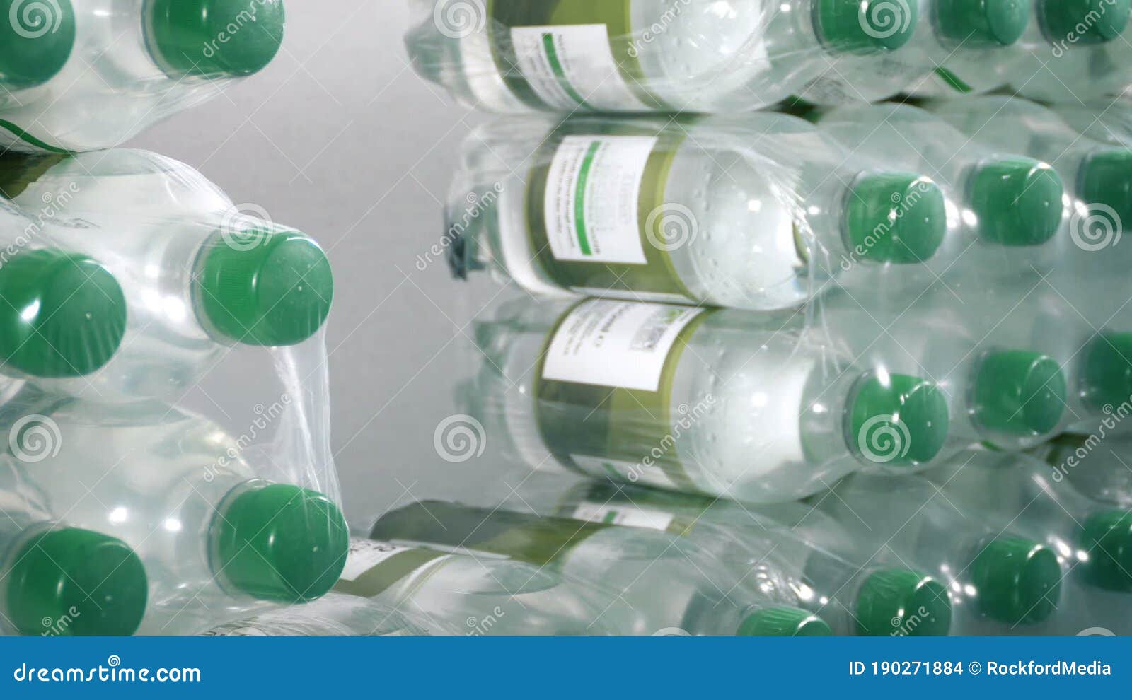 Pack of Water Bottles is Taken or Loaded into Stack Stock Footage ...