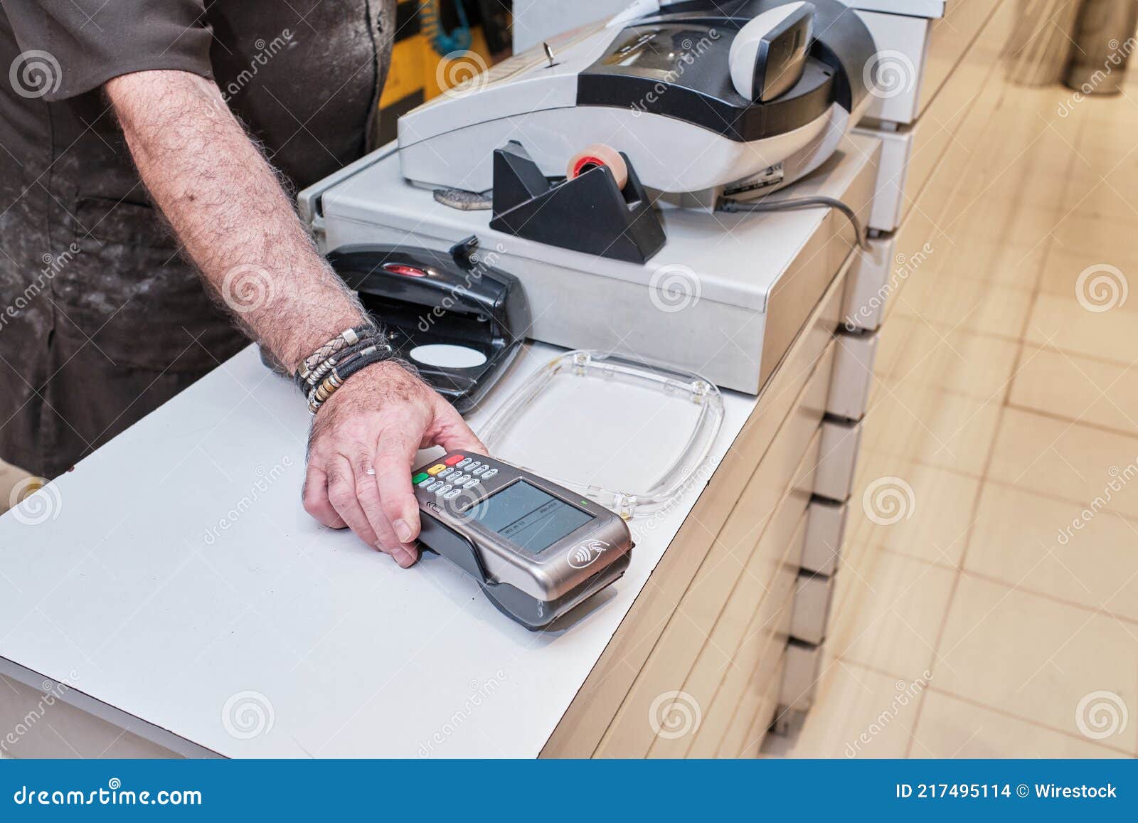 Worker Taking an Atm Terminal Stock Photo - Image of workshop, taking ...