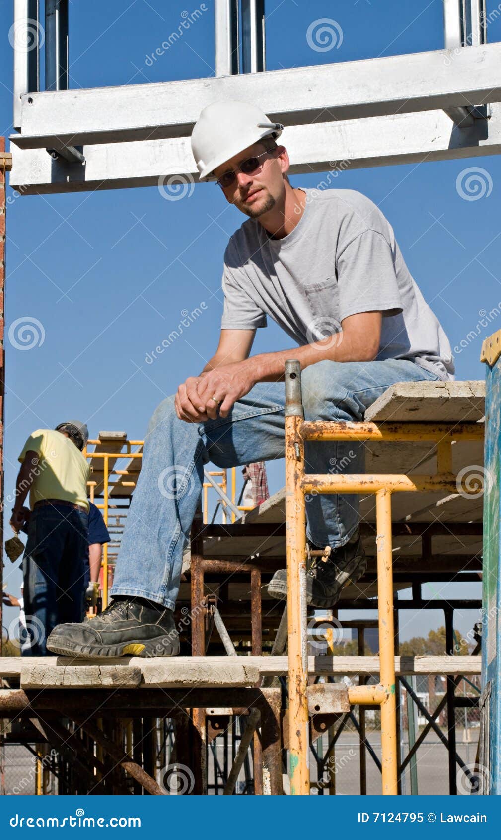 Worker Taking a Break stock image. Image of caucasian - 7124795