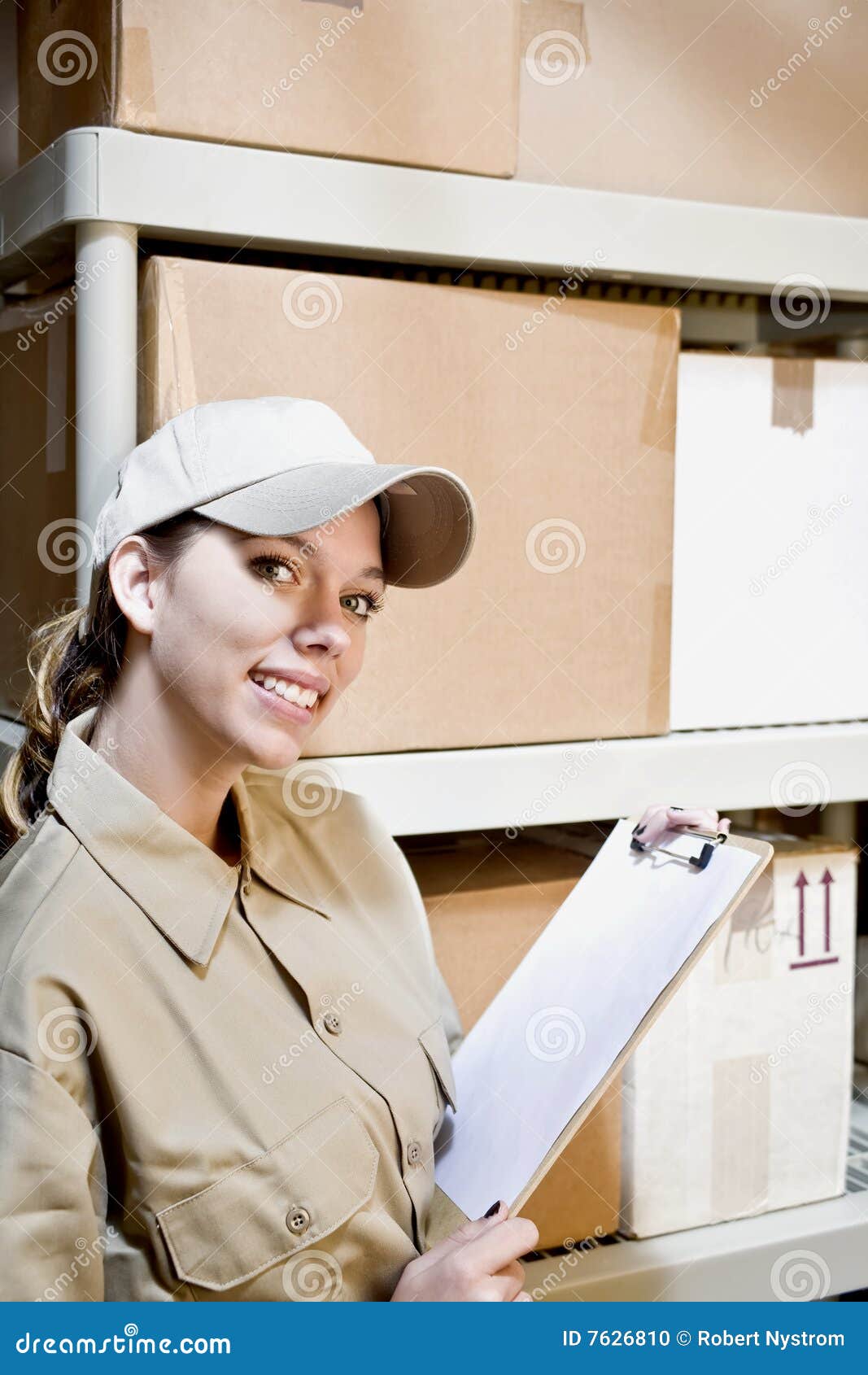 Worker taking inventory stock photo. Image of order, business - 7626810