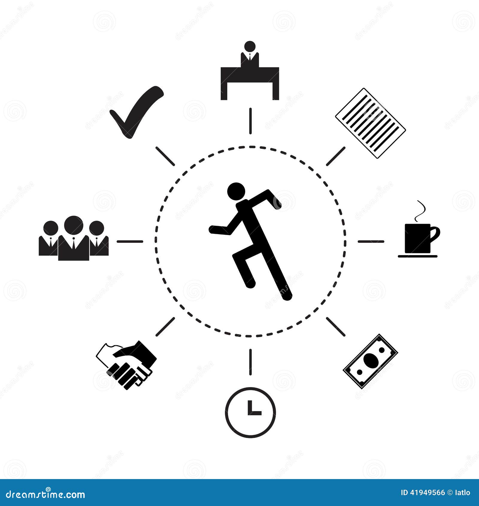 Worker Tasks and Activity Concepts Stock Illustration - Illustration of ...