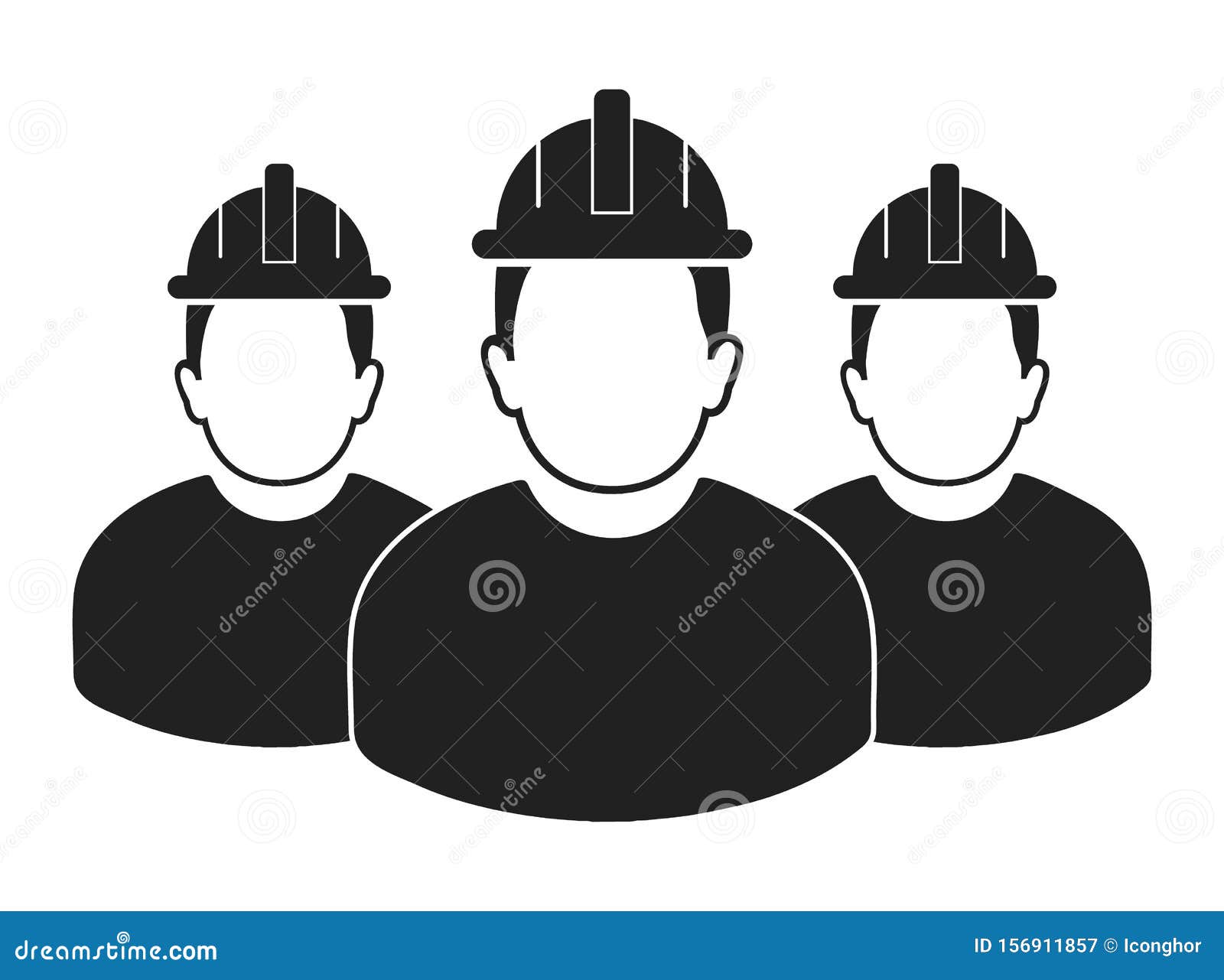 Worker team Icon. stock vector. Illustration of industry - 156911857