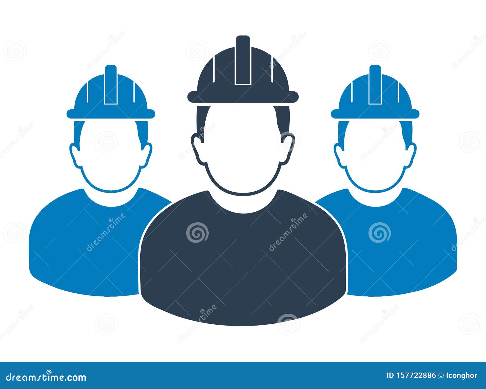 Worker team Icon. stock vector. Illustration of people - 157722886