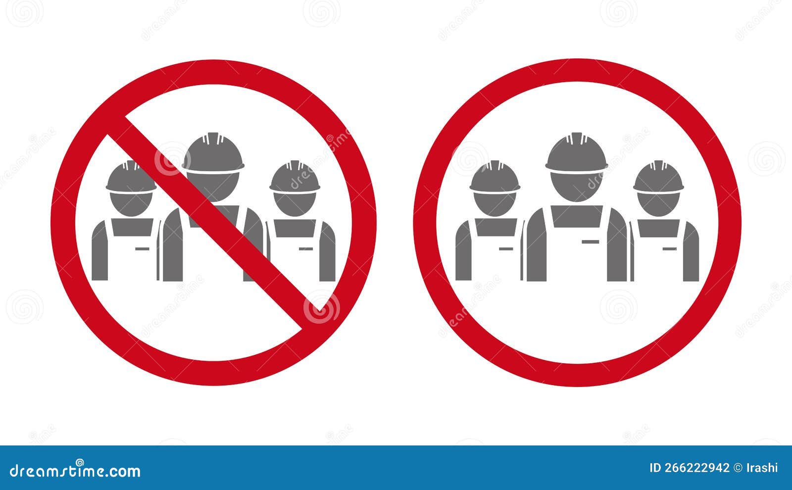 Worker Teamwork Group Forbidden Sign Stock Vector - Illustration of ...