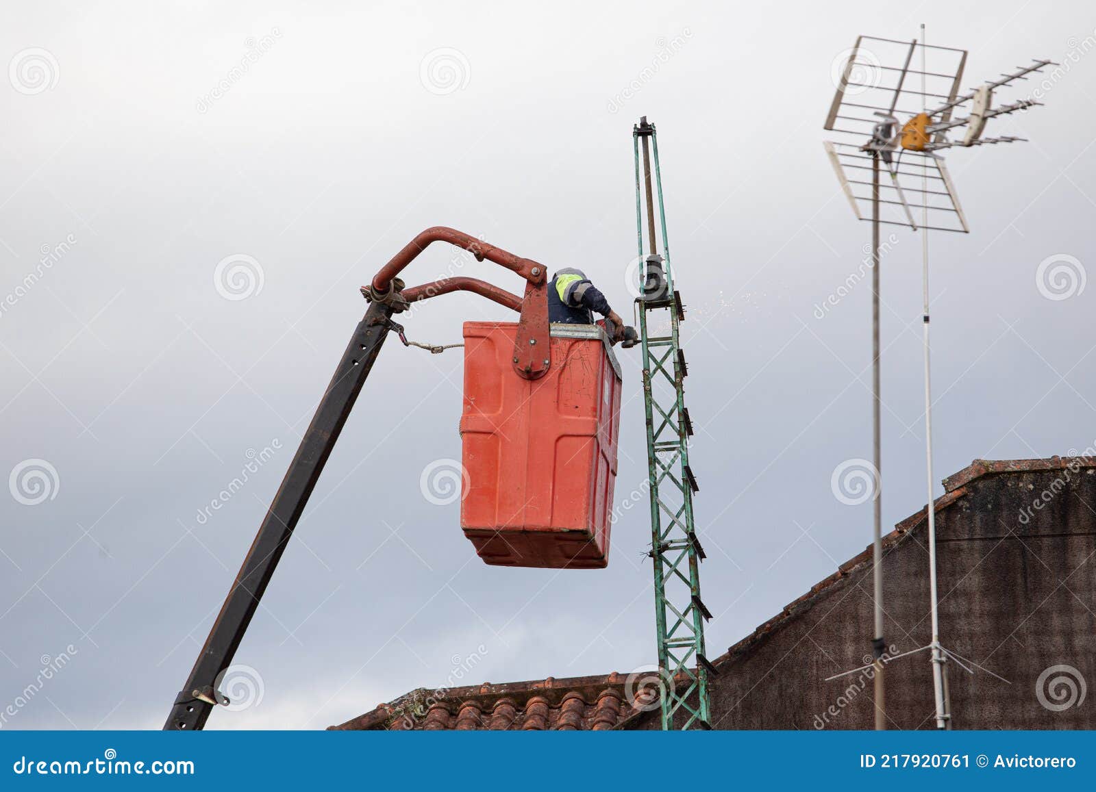 Elevator Roof With Cables In An Old Abandoned House. Royalty-Free Stock ...