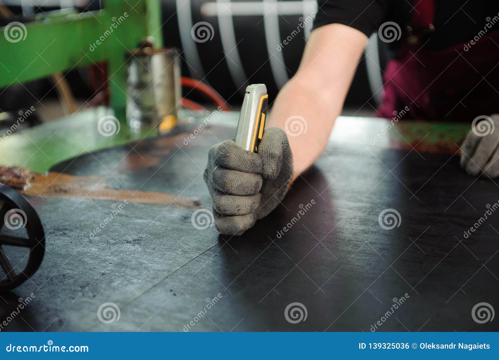 Worker Tests Production on the Rubber Factory Stock Photo - Image of ...