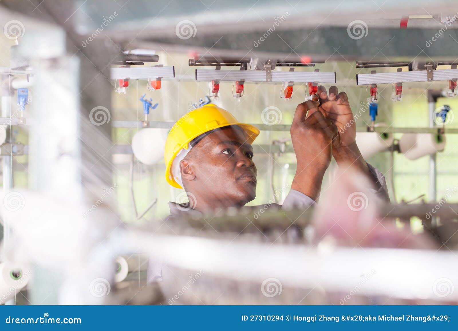 Worker in textile factory stock photo. Image of cloth - 27310294