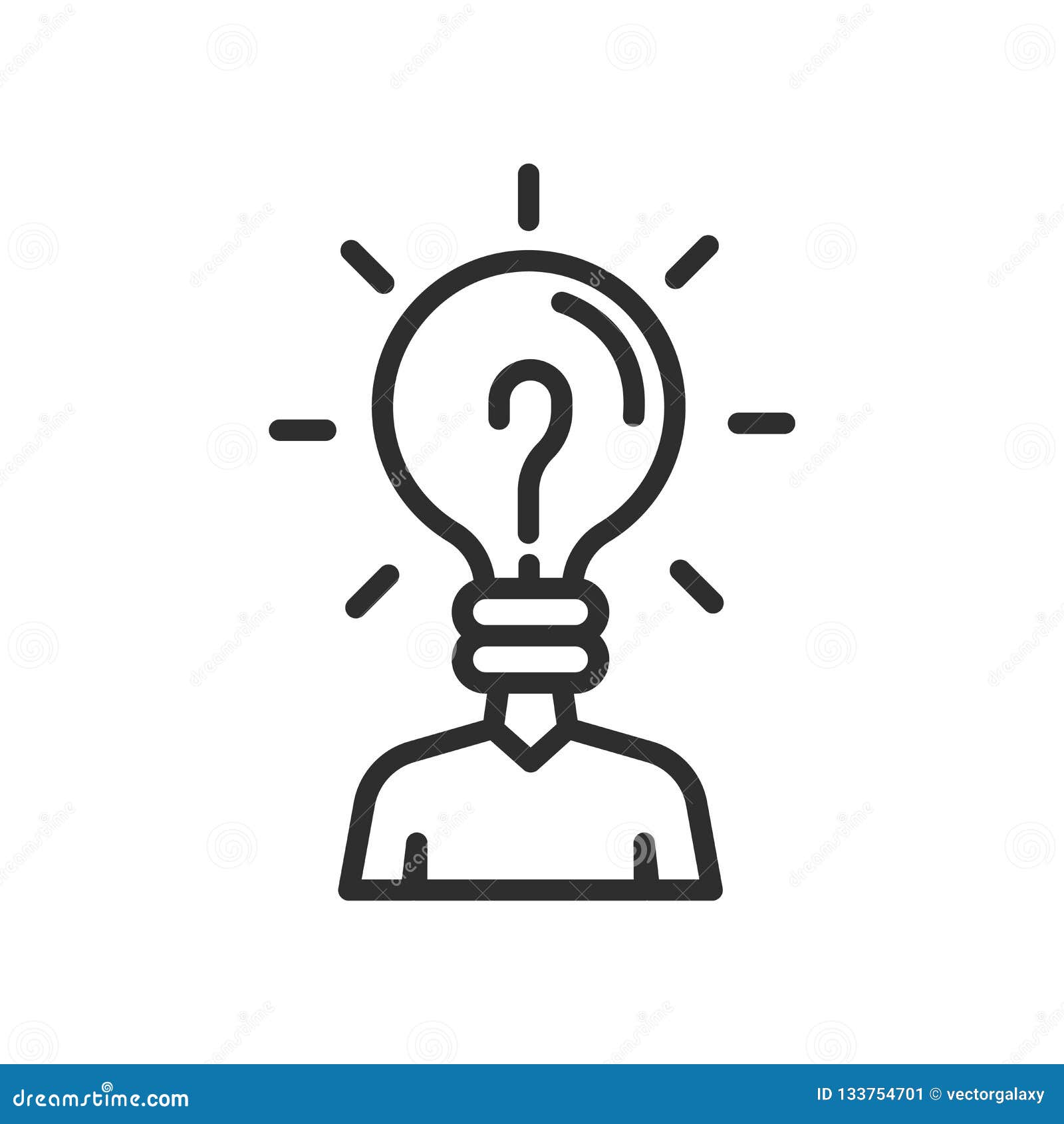 Worker Thinking Icon Vector Sign and Symbol Isolated on White Ba Stock ...