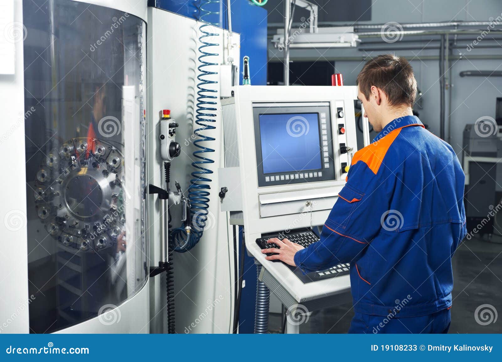 Worker at tool workshop stock image. Image of positive - 19108233