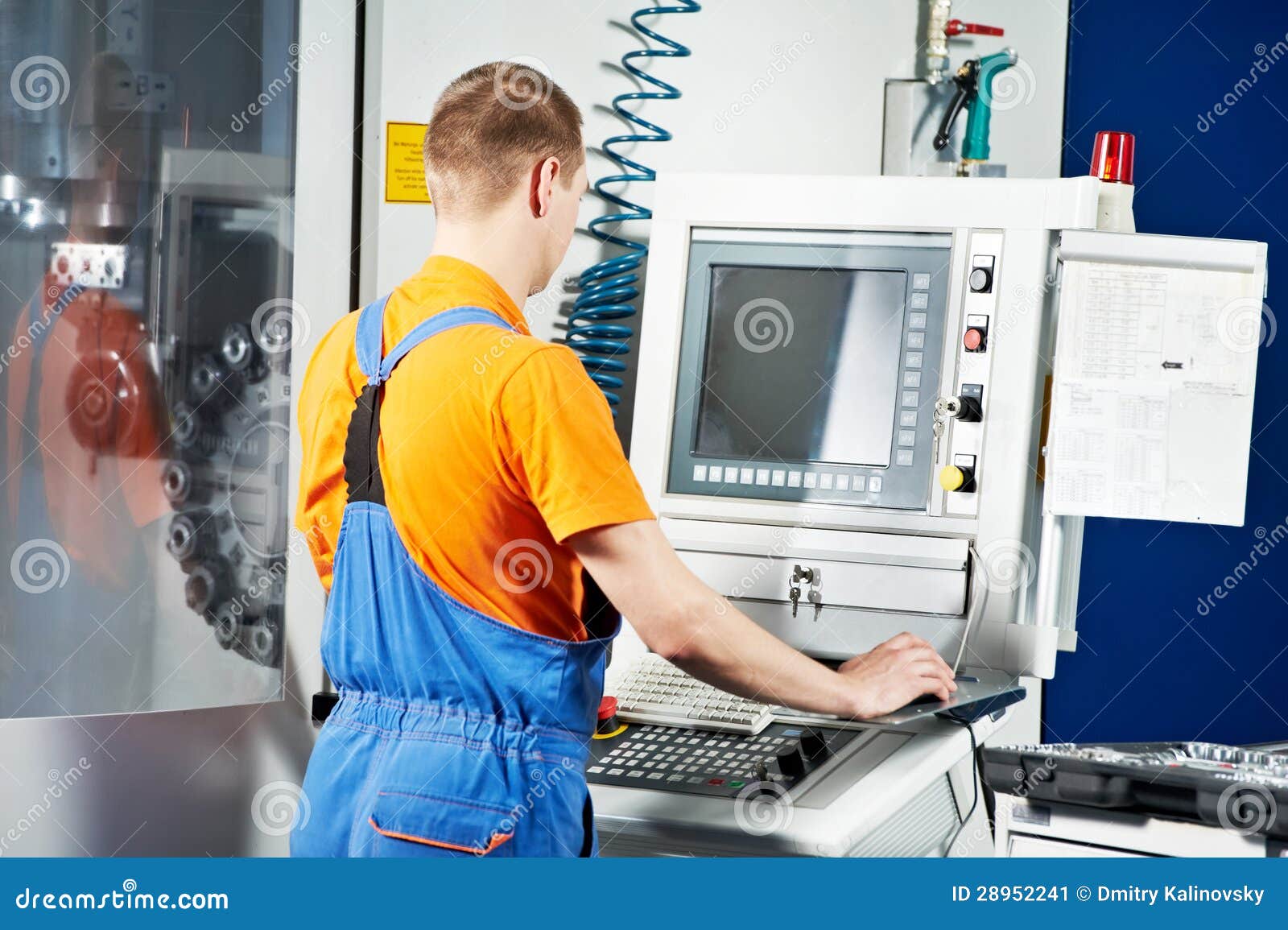 Worker at tool workshop stock image. Image of machining - 28952241