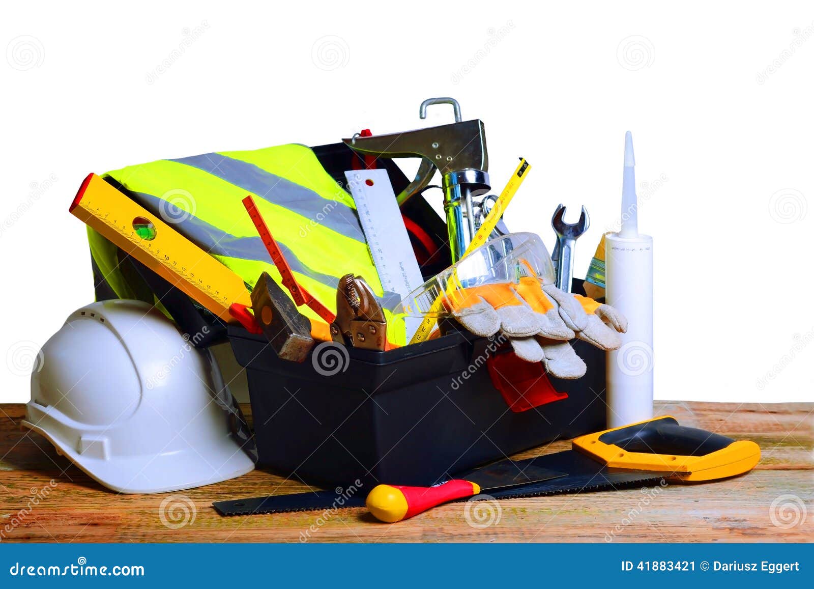 Worker Tools Isolated on White Background Stock Image - Image of ...