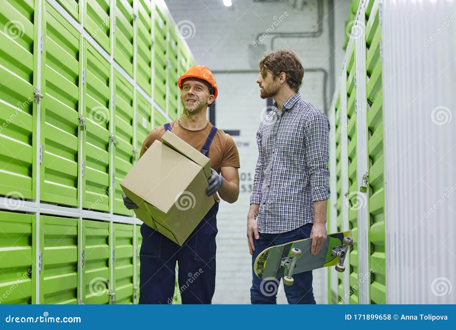 Worker with trainee stock photo. Image of adult, packing - 171899658