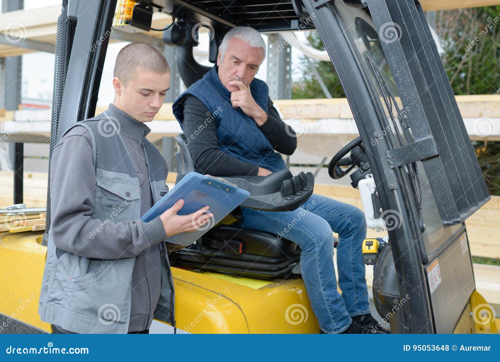 Worker on Transport Truck Construction Equipment and Technologies Stock ...