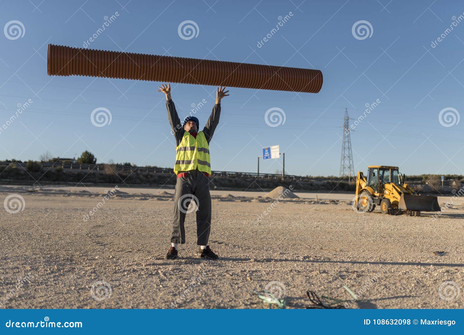 Worker Transports a Plastic without Professionality Stock Photo - Image ...