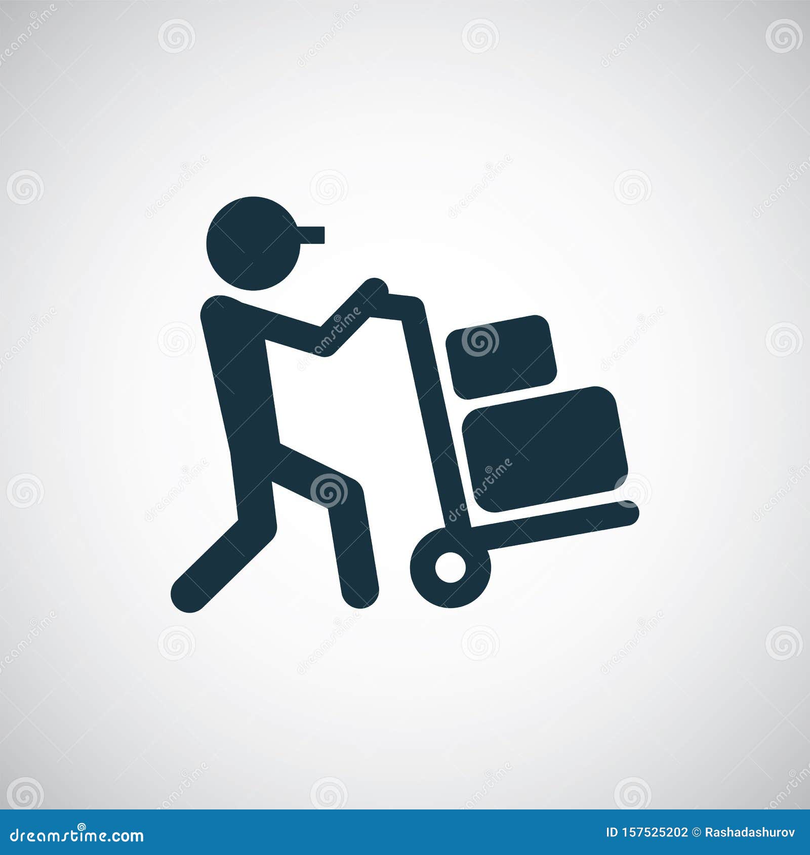 Worker Trolley Icon Trendy Simple Symbol Stock Vector - Illustration of ...