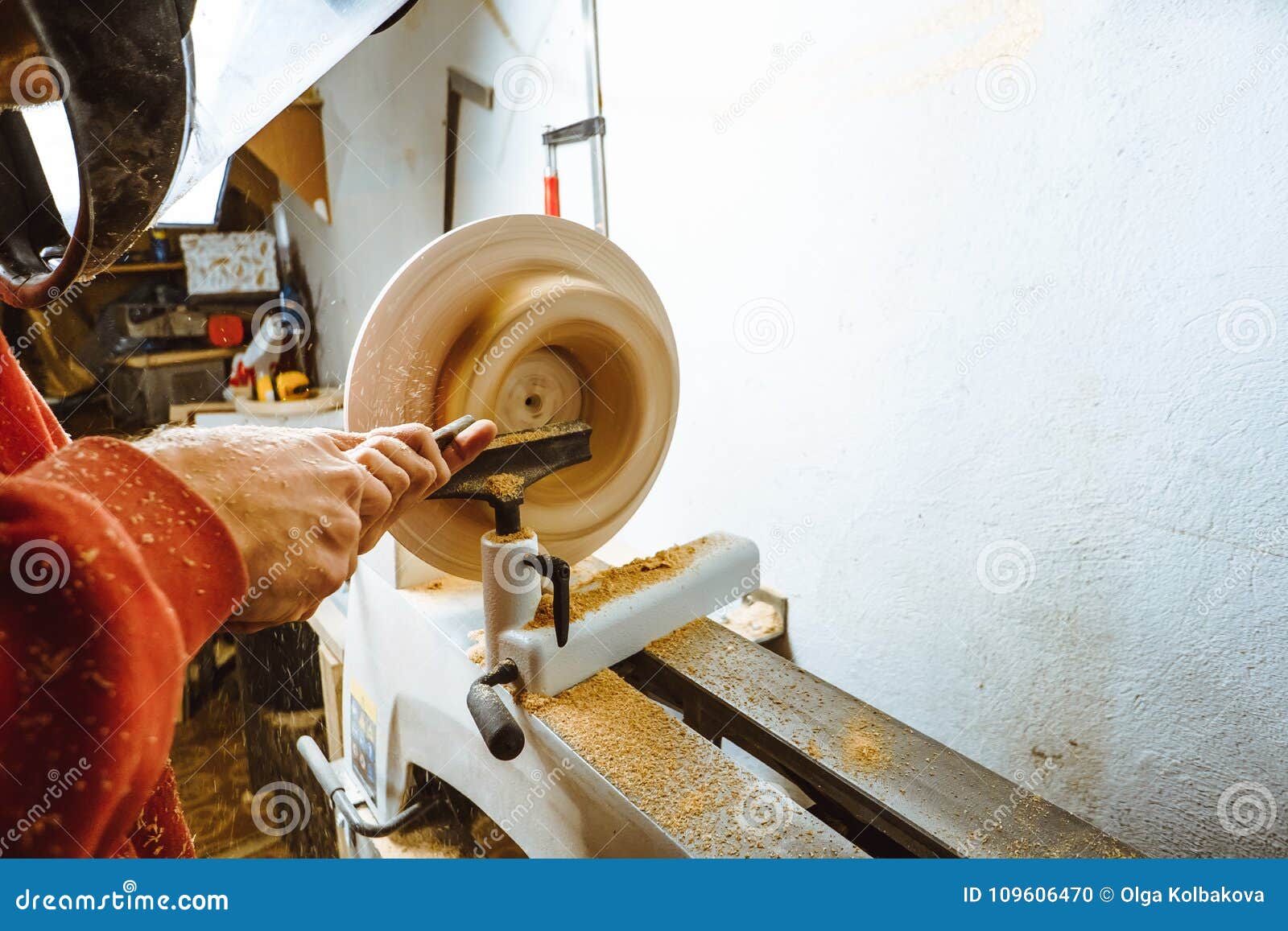 Lathe on a tree stock photo. Image of indoors, carver - 109606470