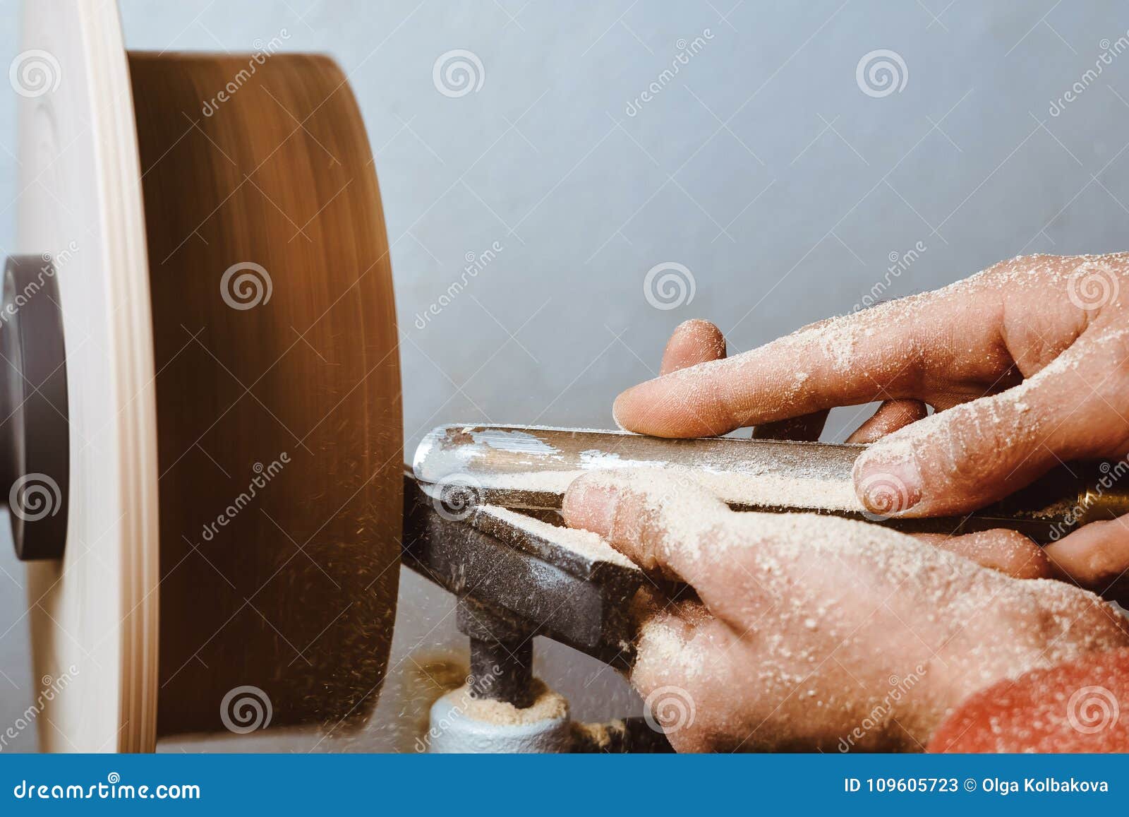 Lathe on a tree stock image. Image of instrument, lathe - 109605723