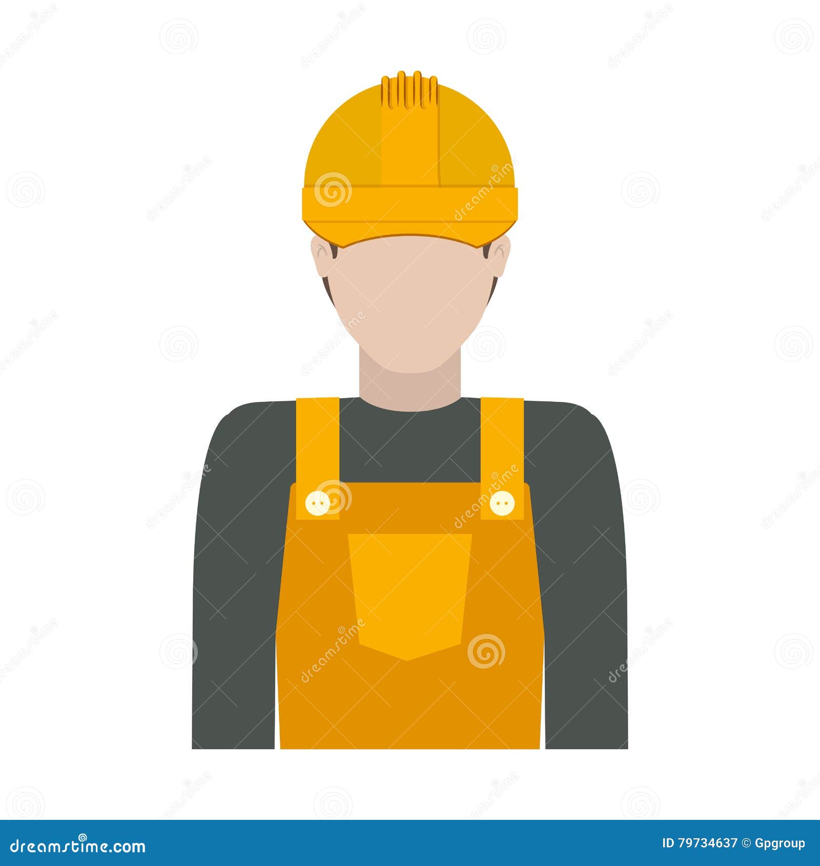 Worker with Uniform and Helmet Stock Vector - Illustration of uniform ...