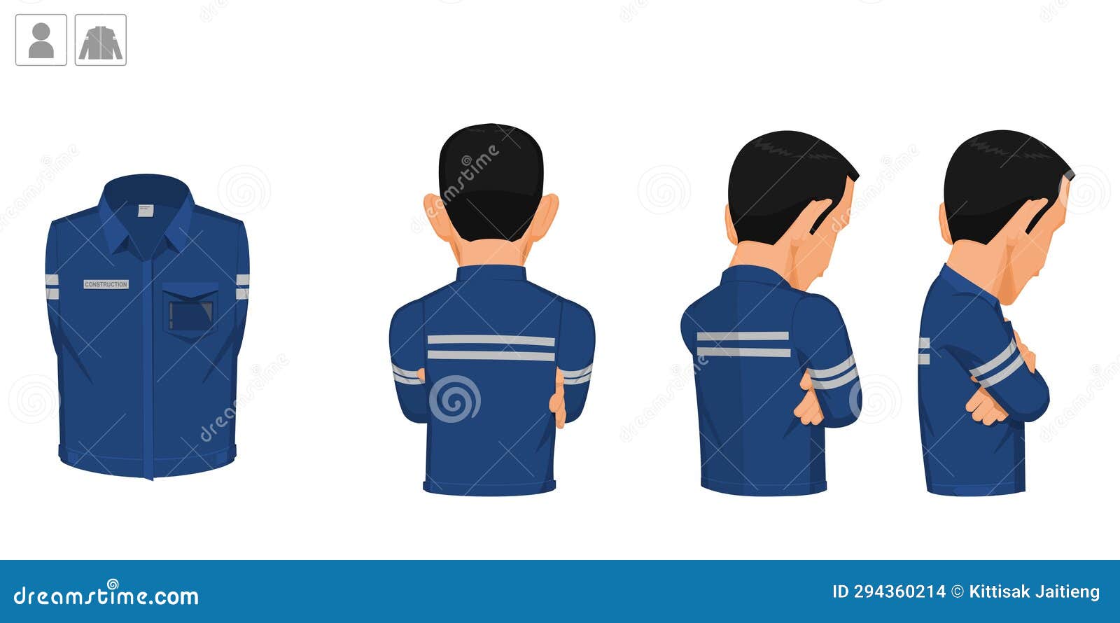Worker with Uniform on White Background Stock Vector - Illustration of ...