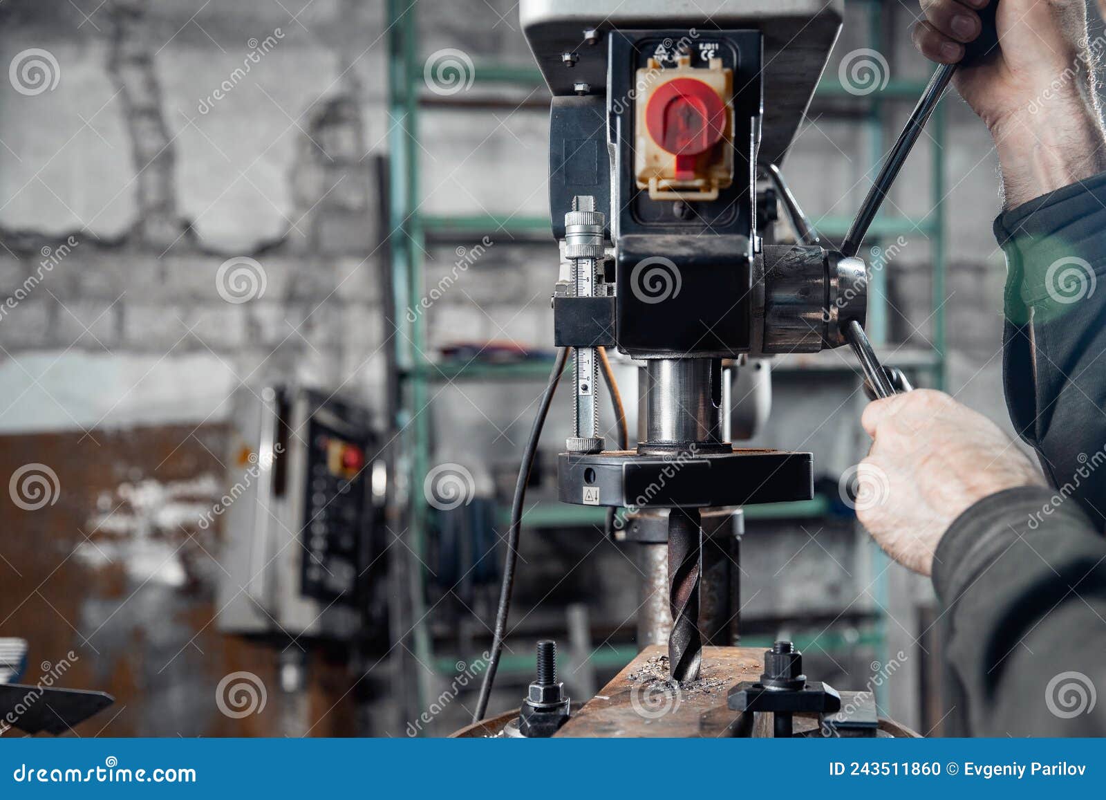 Cutting Drill Bit Assembly With Chuck Or Tool Holder Setting On Tool ...