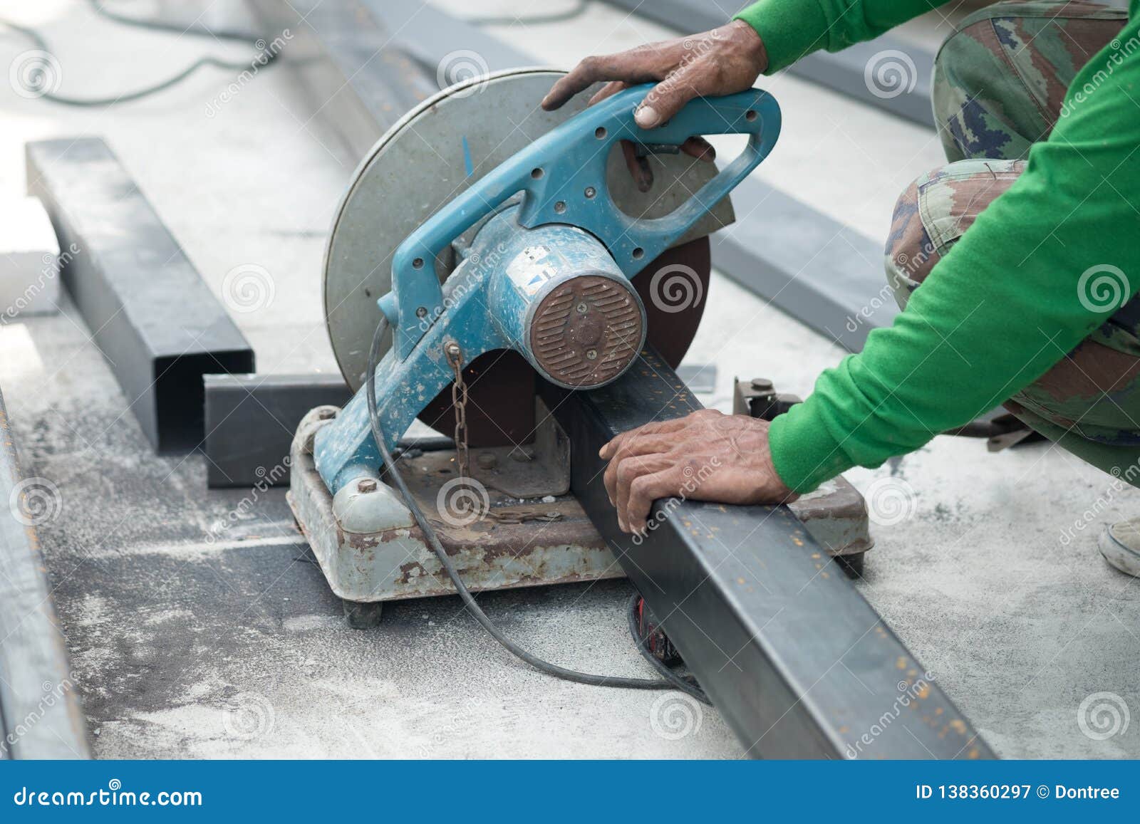 Electric Cutting And Grinding Machine. Angle Grinder With Abrasive Disc ...